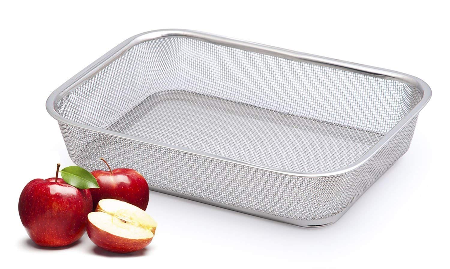 JELLEX Stainless Steel Mesh Sink Strainer Rectangular Retractable Fruit ...
