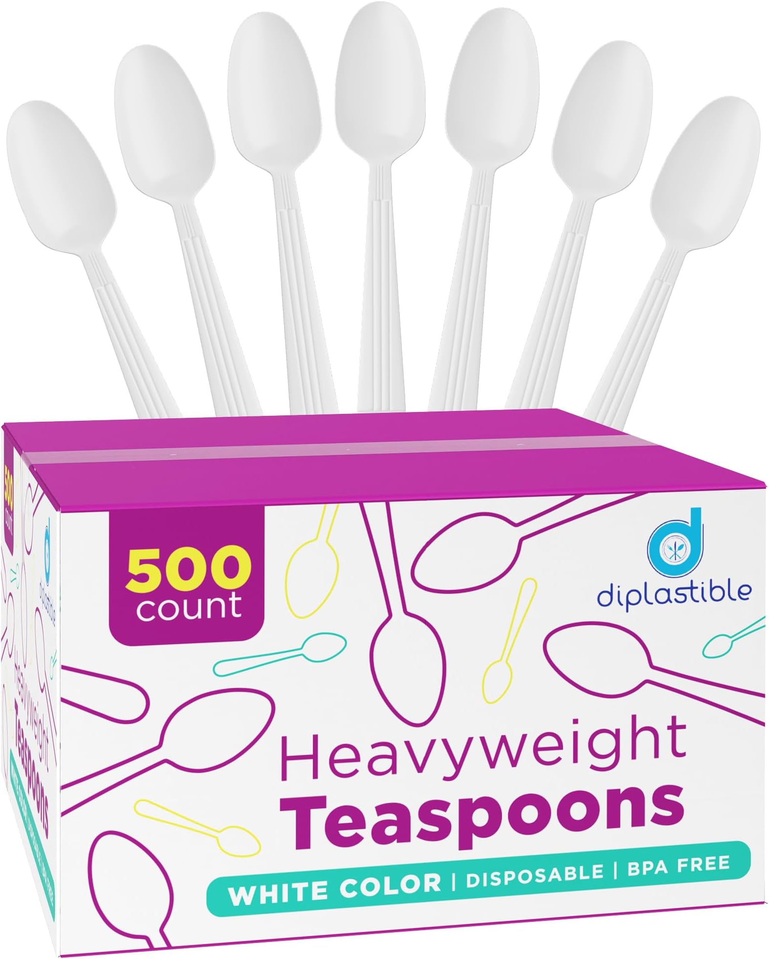 Amazon.com: Solo White Heavyweight Spoons, 500 Count (2 Pack) : Health ...