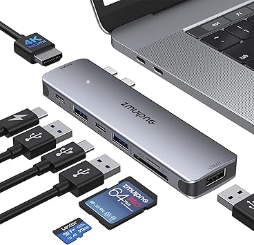 USB C Adapter for MacBook Pro, Air Multiport Accessories, 7 IN 2 Mac ...