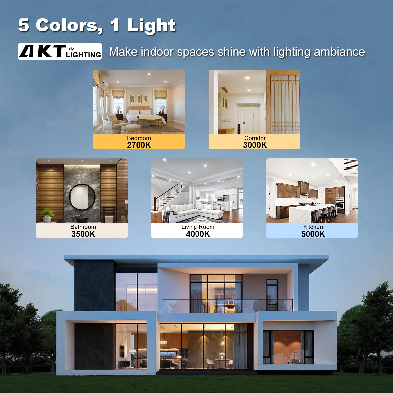 Snapklik.com : AKT LIGHTING 24 Pack 6 Inch 5CCT Ultra-Thin LED Recessed ...