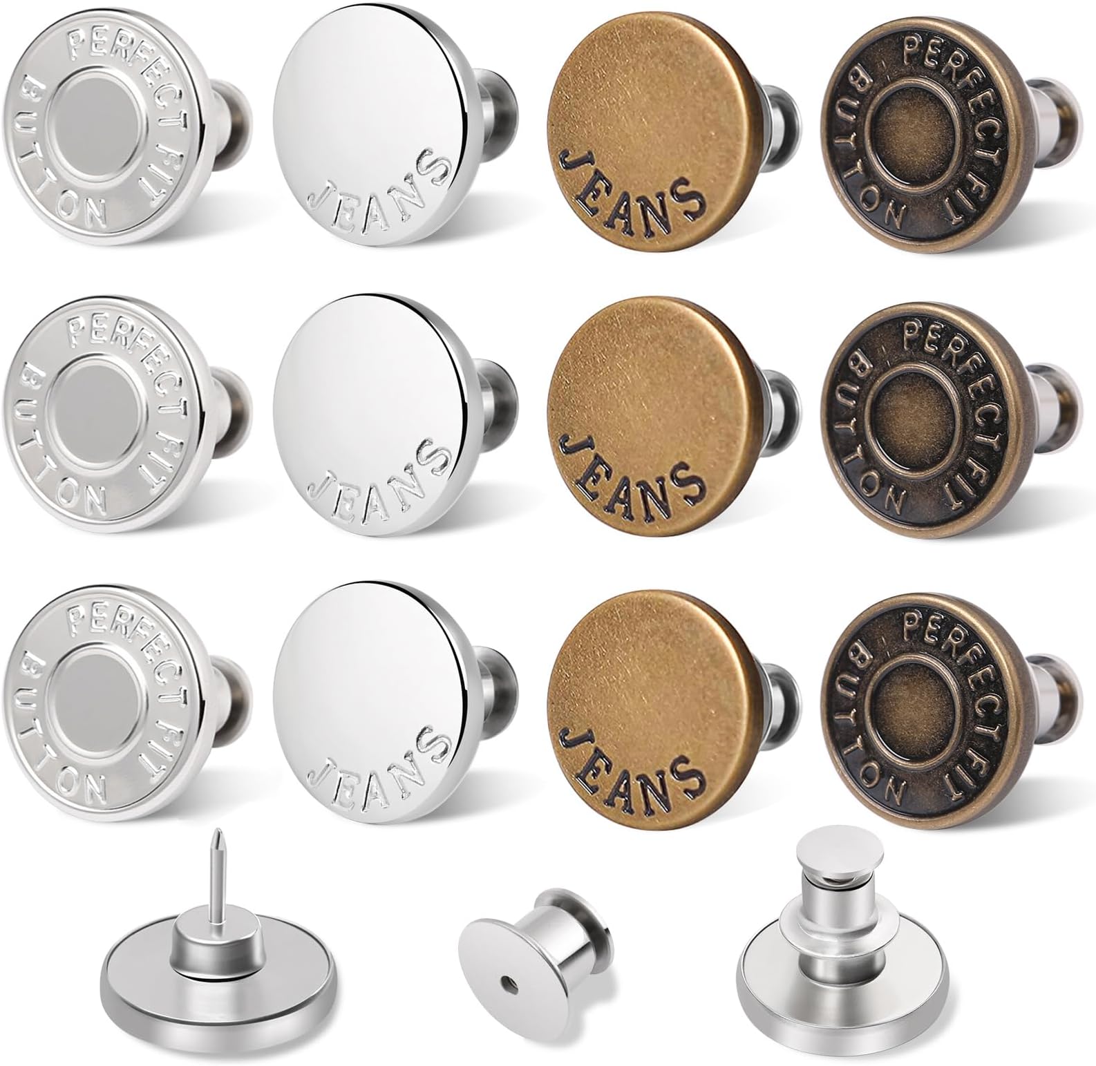 Amazon.com: KOPOX 20 Sets Jean Buttons for Loose Jeans Pant Waist ...
