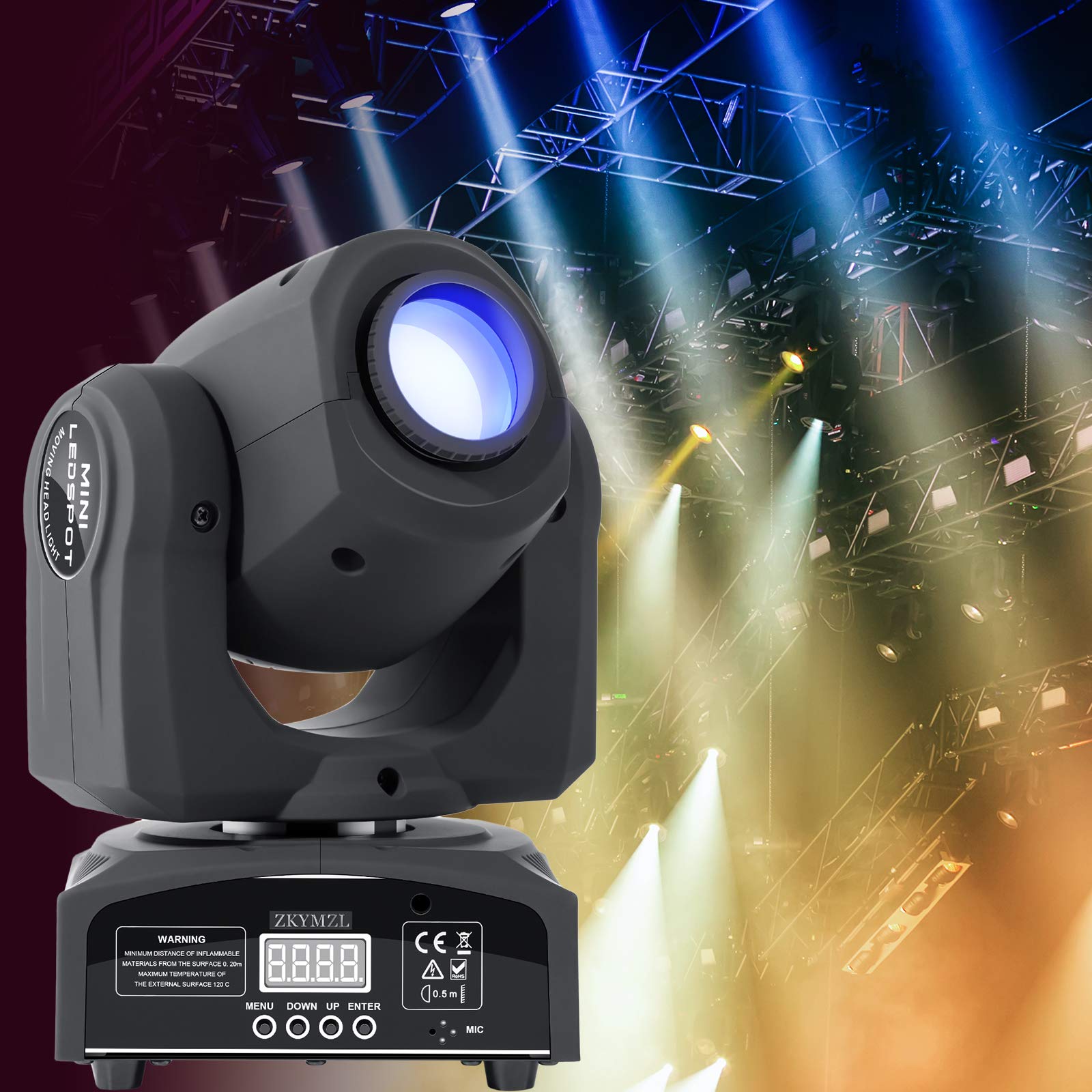 Snapklik.com : ZKYMZL LED Moving Head Light Spot 8 Color Gobos Light ...
