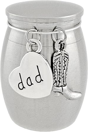 Amazon.com: Small Dad Cowboy Boot Urn Western Memorial Cremation Ashes ...