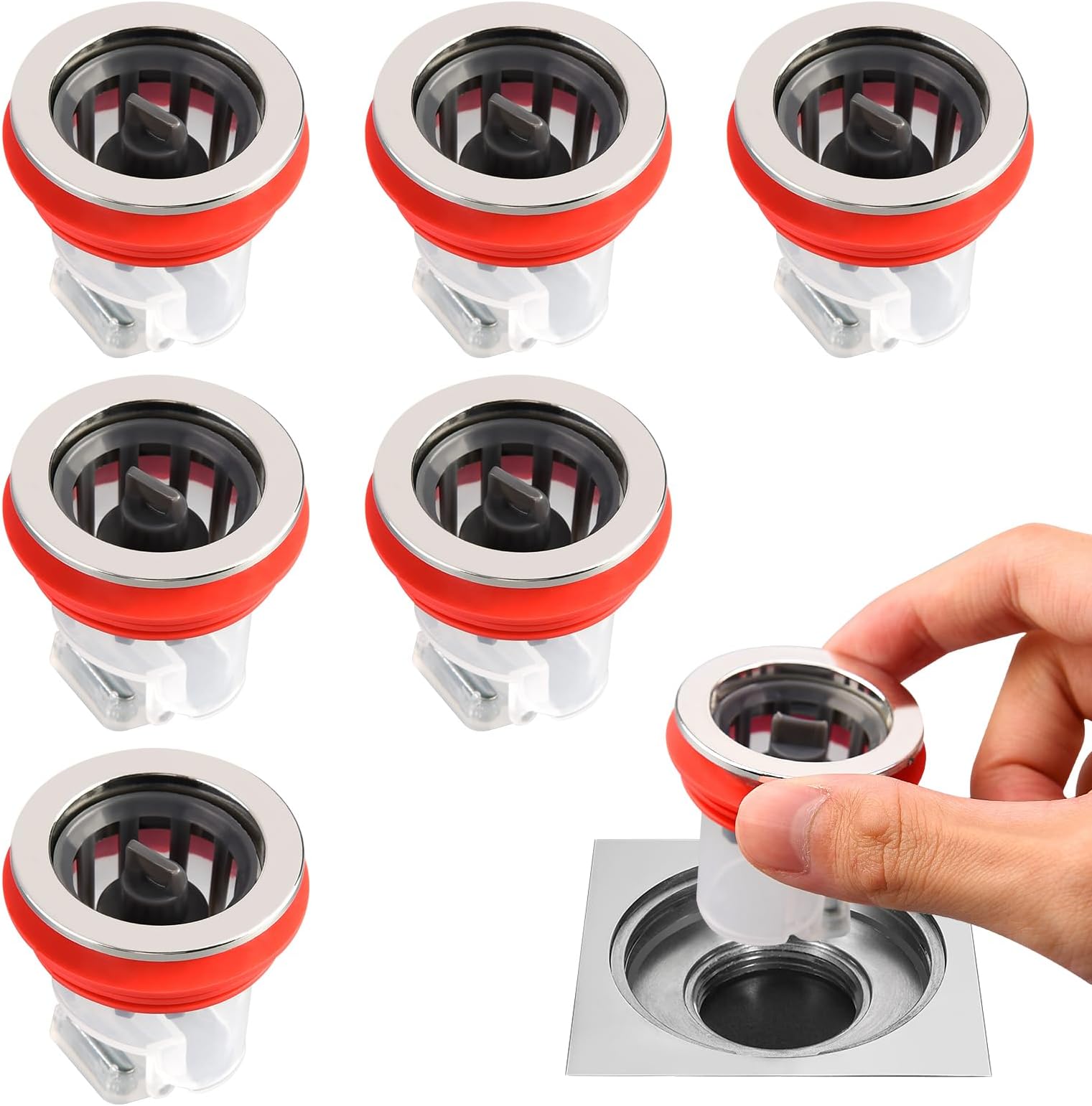 6PCS Odor Proof Floor Drain Anti-Odor Floor Drain, Anti-Clog Sink Drain ...