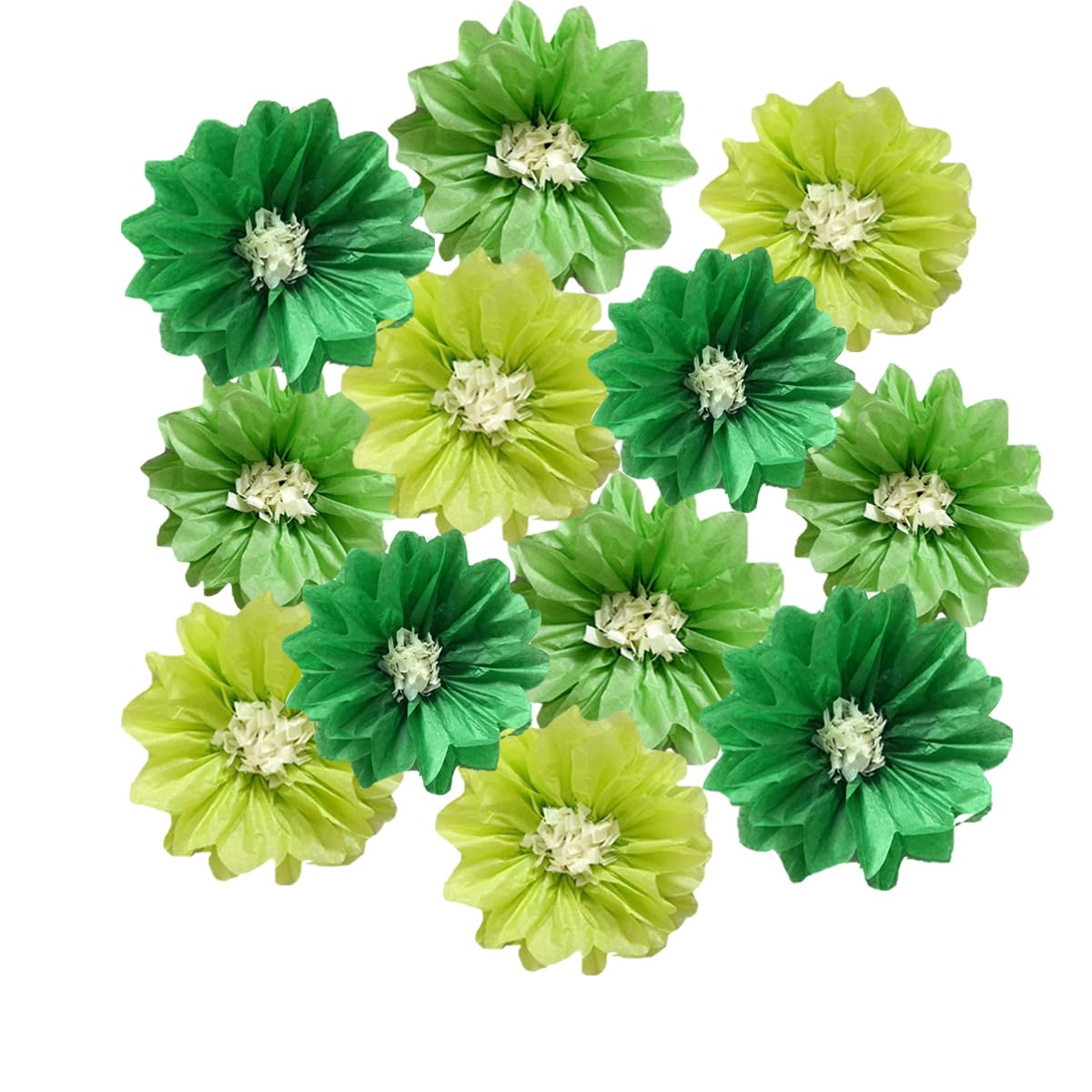 Amazon.com: 12pcs 8in 10in Paper Flowers Tissue Flowers Pom Paper Pom ...