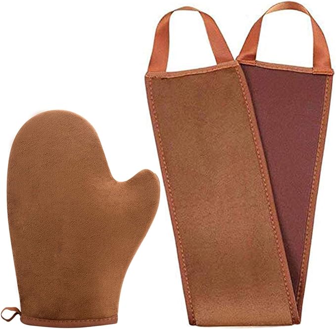 2 Pack Self Tanning Mitt Applicator Kit Black Self Tanner Mitt and ...
