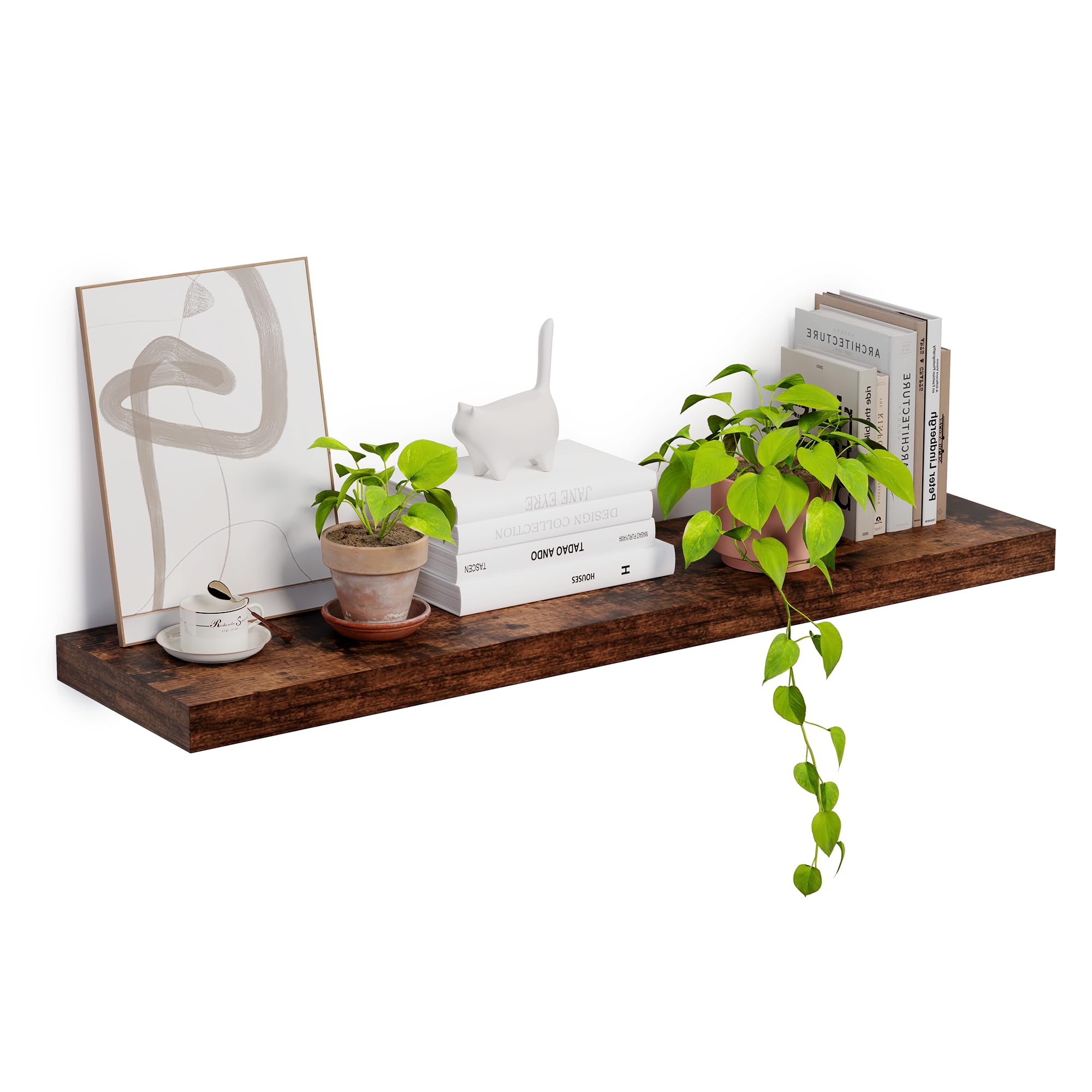 Amazon.com: Heimlove 12 Inch Deep Floating Shelves, 48 x 12 inches Long ...