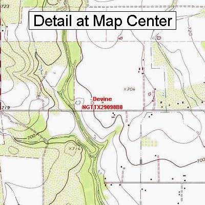 Amazon.com : USGS Topographic Quadrangle Map - Devine, Texas (Folded ...