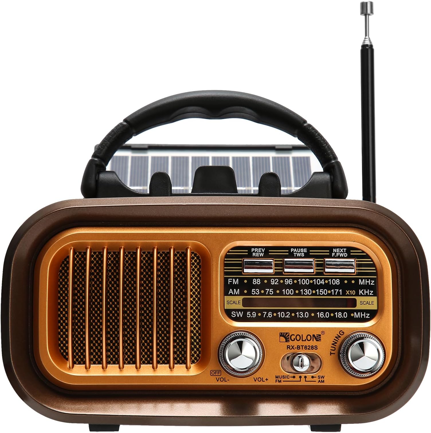 Amazon.com: Portable Retro Radio, Small Vintage AM FM Shortwave Radio ...