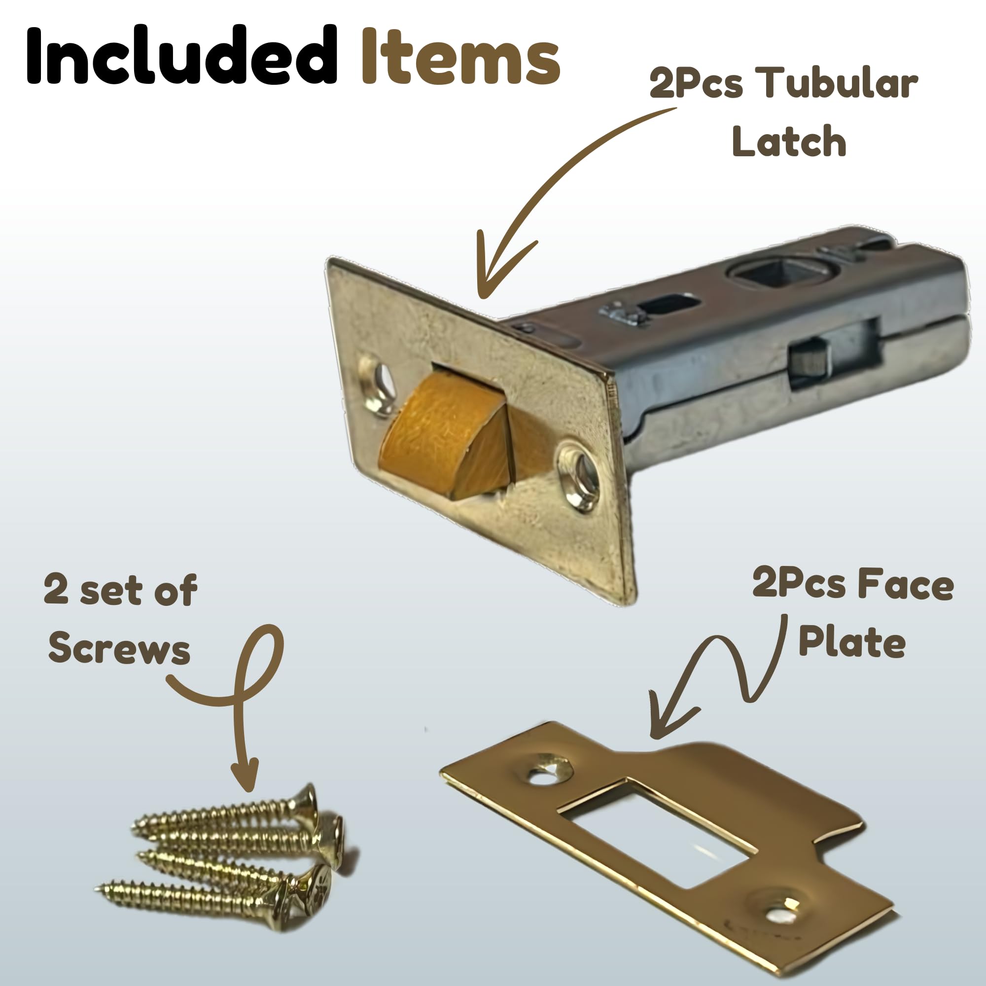 Tubular Latch Pack of 2 | Internal Door Latch | Door Latches for ...