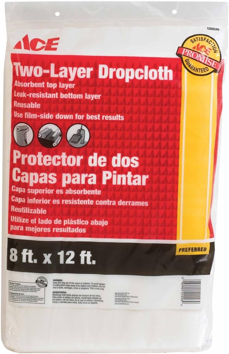 Ace Non-woven Coated Drop Cloth W/2 Layers (02601/12ace) - Paint Drop ...