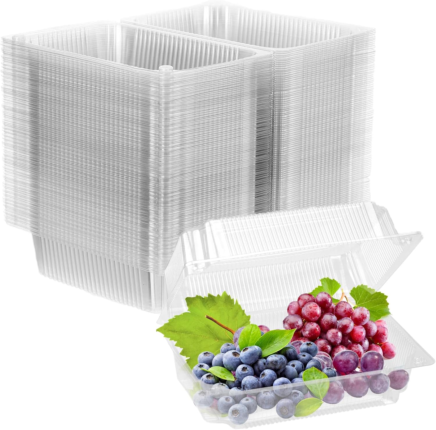 Amazon.com: TIANSHILIHE 9"" x 6"" x 3.8""Clear Plastic Take Out ...