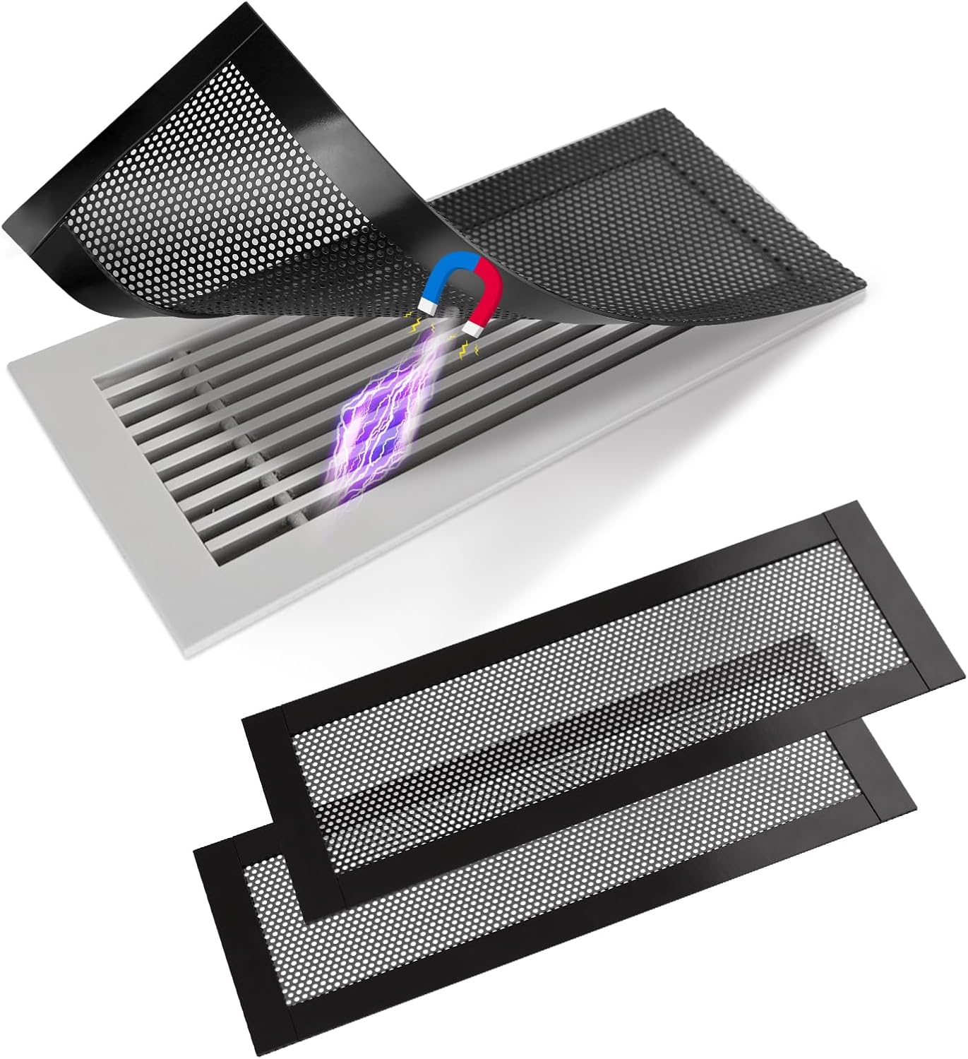 2P Magnetic Floor Vent Covers 4 x 10 Inch Air Vent Screen Cover ...