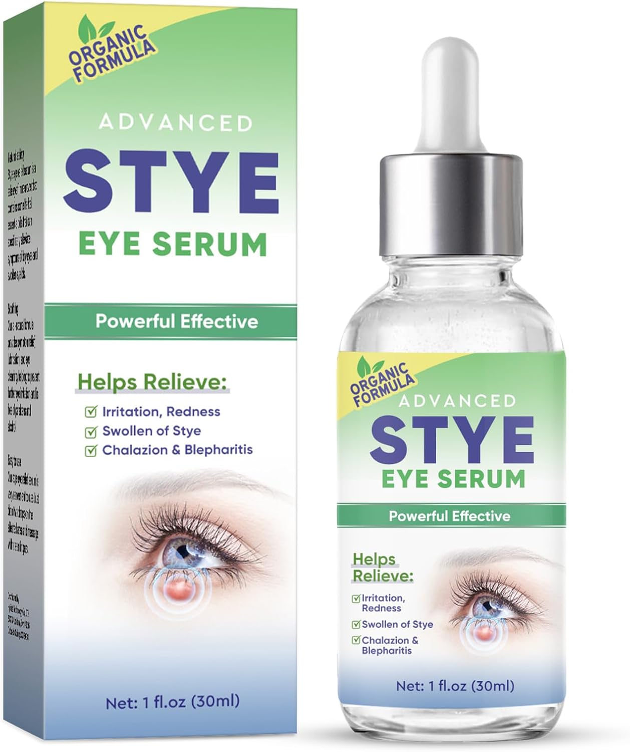 Stye Eye Treatment Serum, Natural & Gentle Eye Stye Treatment Drops for Styes/Blepharitis ...