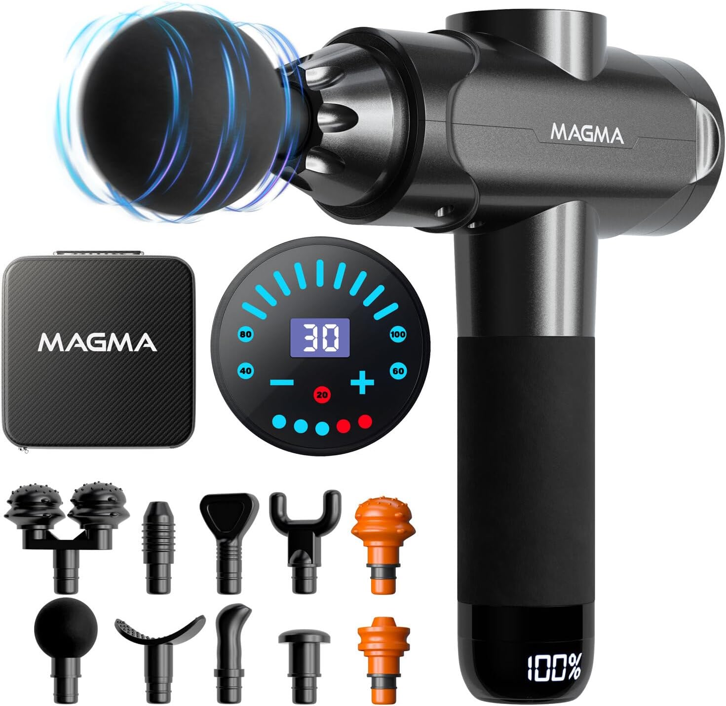 Amazon.com: MAGMA Deep Tissue Massage Gun - 3600 RPM Powerful Brushless ...