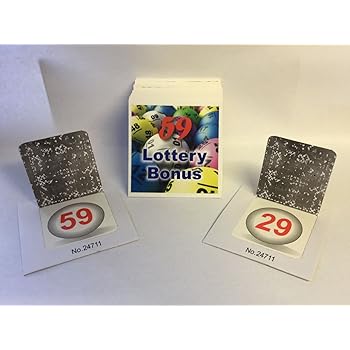 1-59 Bonus Ball Cards Lottery Fundraising Ticket A4 Double Sided x 25 ...