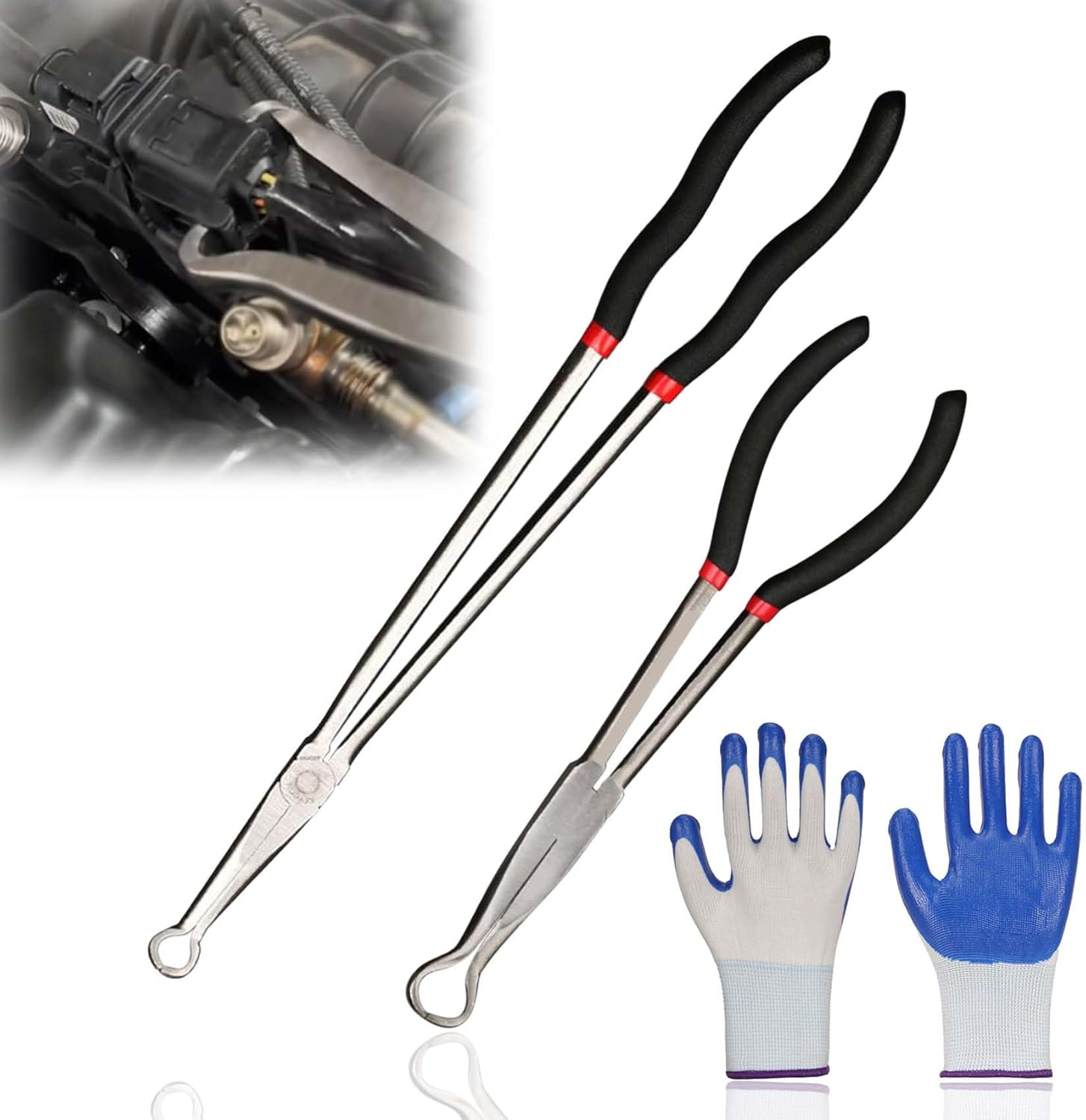 Electrical Disconnect Pliers, 11/16" Hose Gripper Plier Set, Spark Plug ...