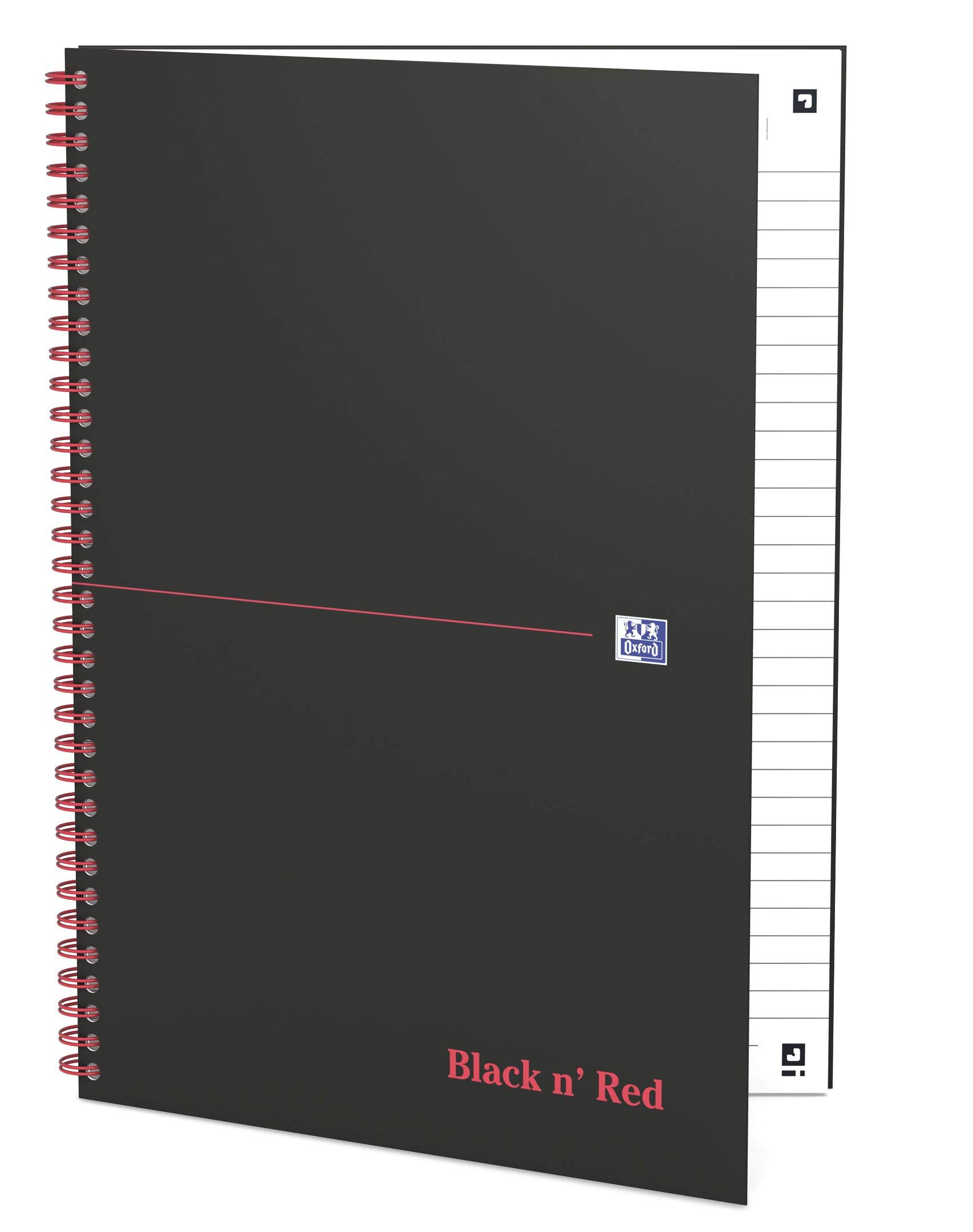 Amazon.com: Oxford 400047608 Spiral-Bound Notebook Black n' Red Pack of ...