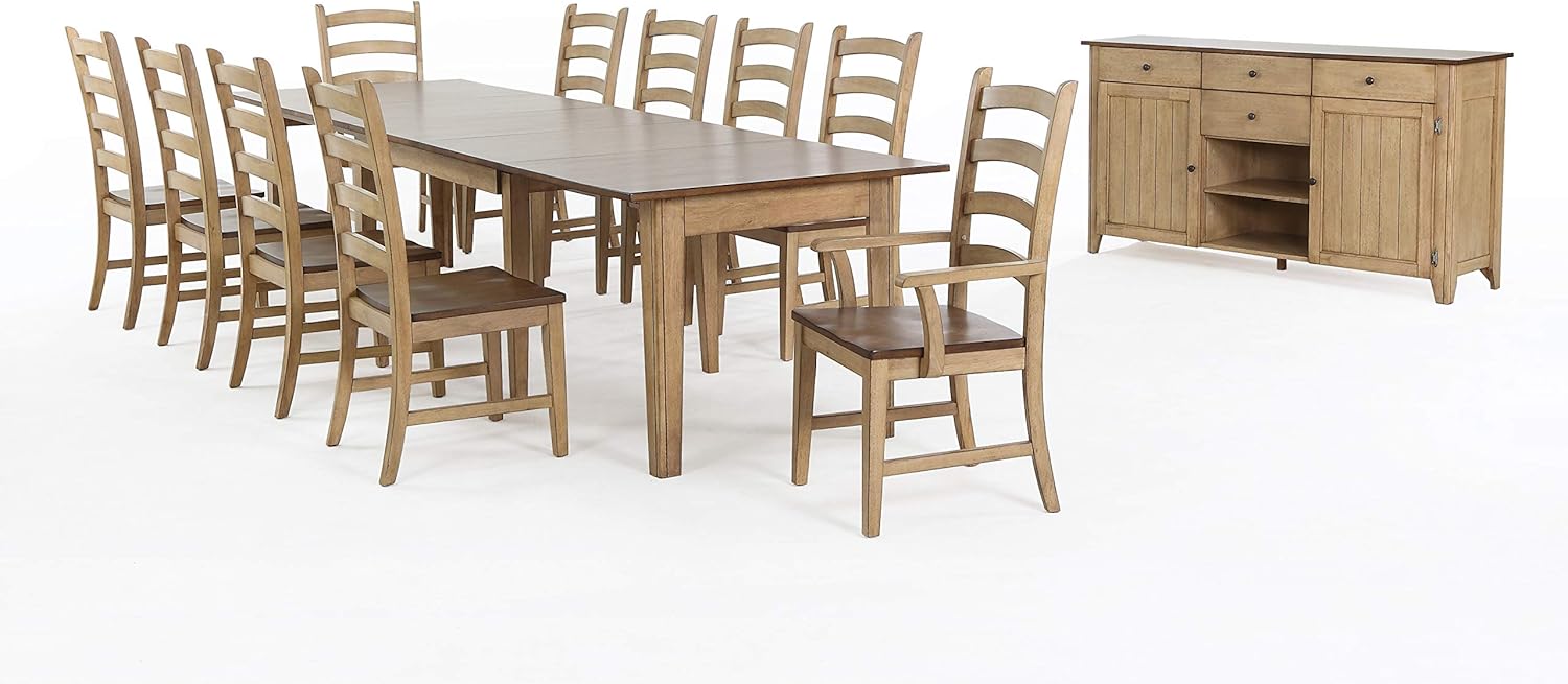 Amazon.com - Sunset Trading Brook 12 Piece Rectangular Extendable ...