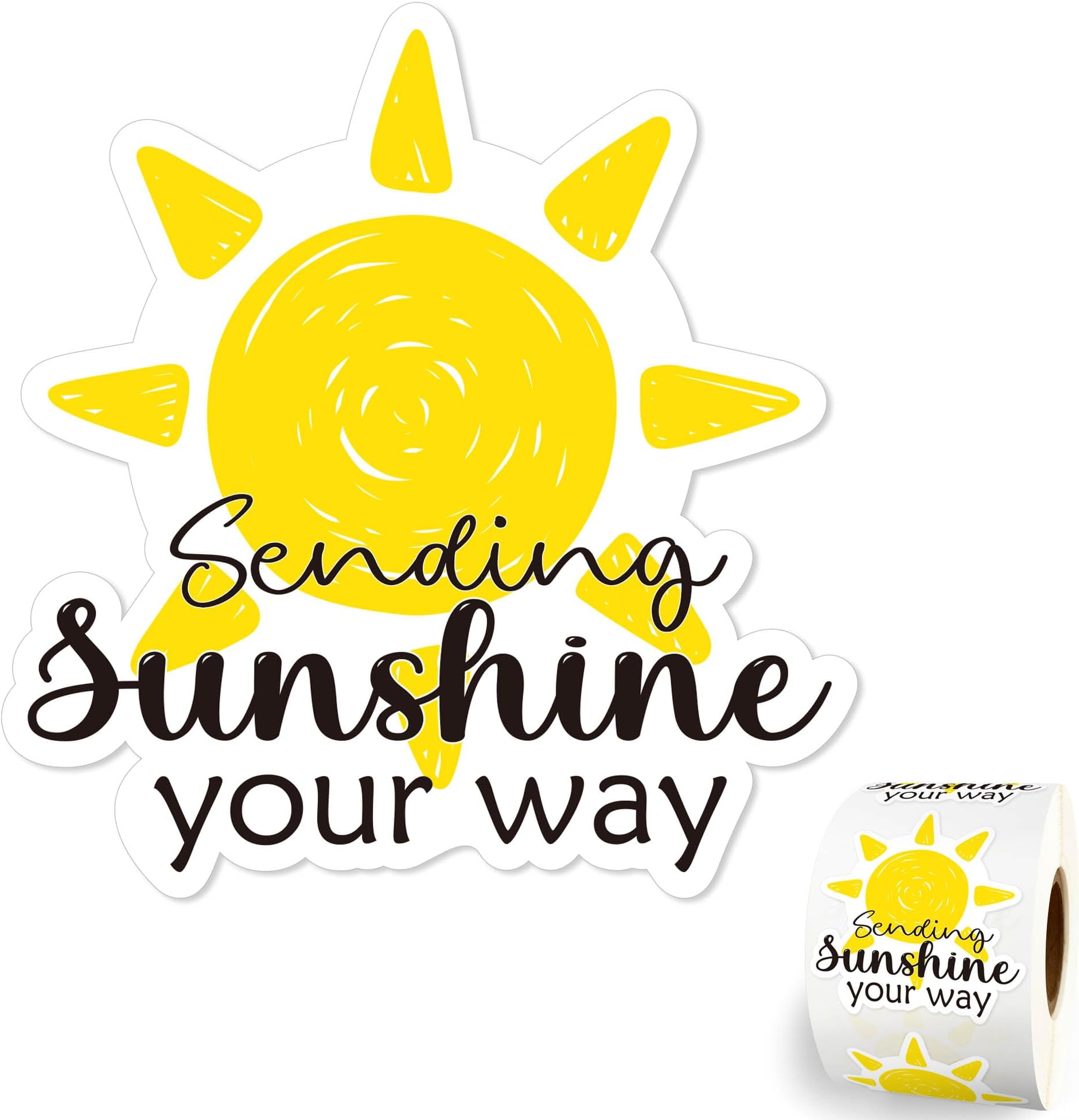Amazon.com: Parzcot 500pcs Sending Sunshine Your Way Stickers,Happy ...
