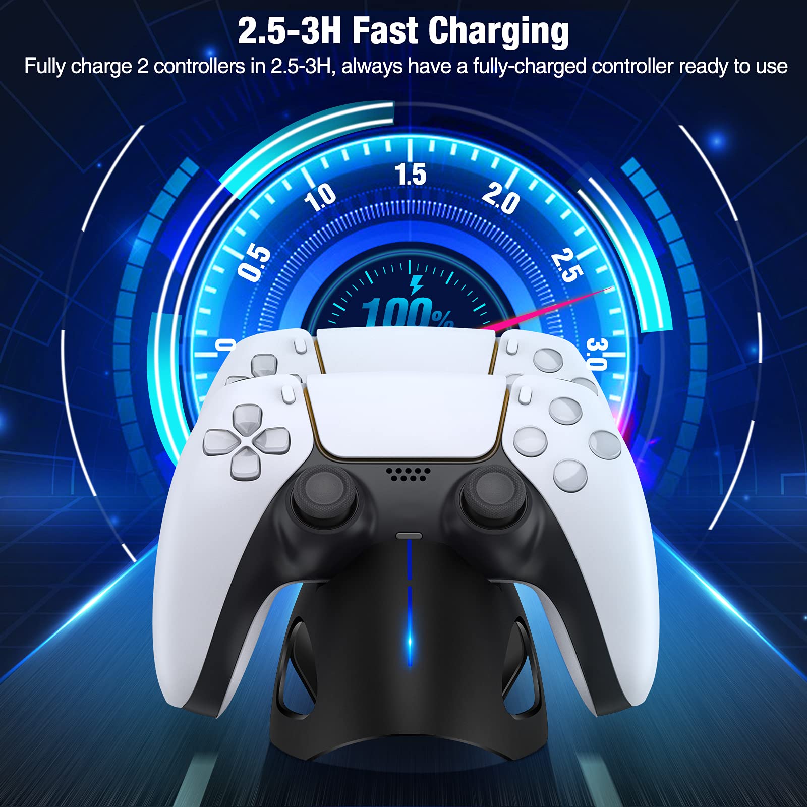 Snapklik.com : Dual Dock For P S5 Controller Charger Station