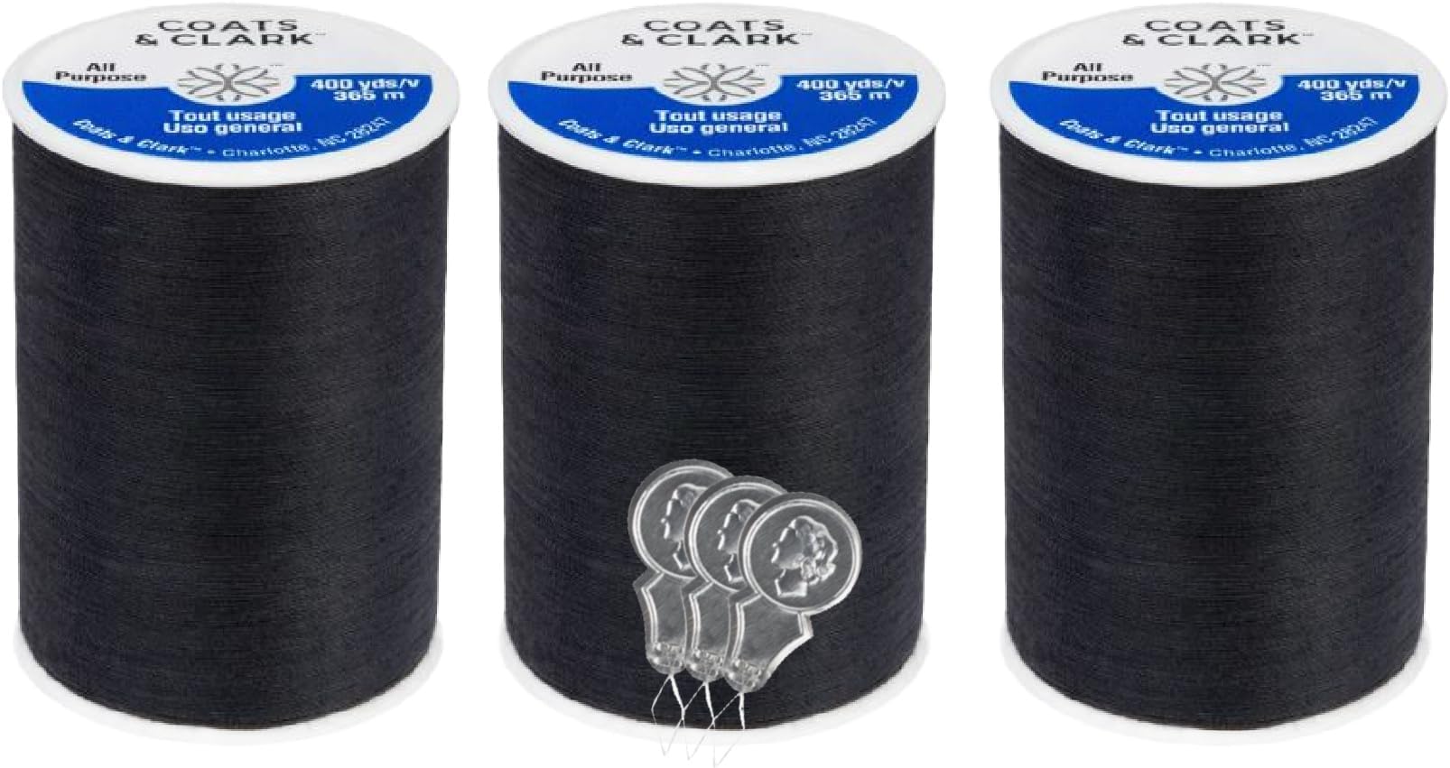 Amazon.com: Black 2-Pack - Coats & Clark - Dual Duty XP General Purpose ...