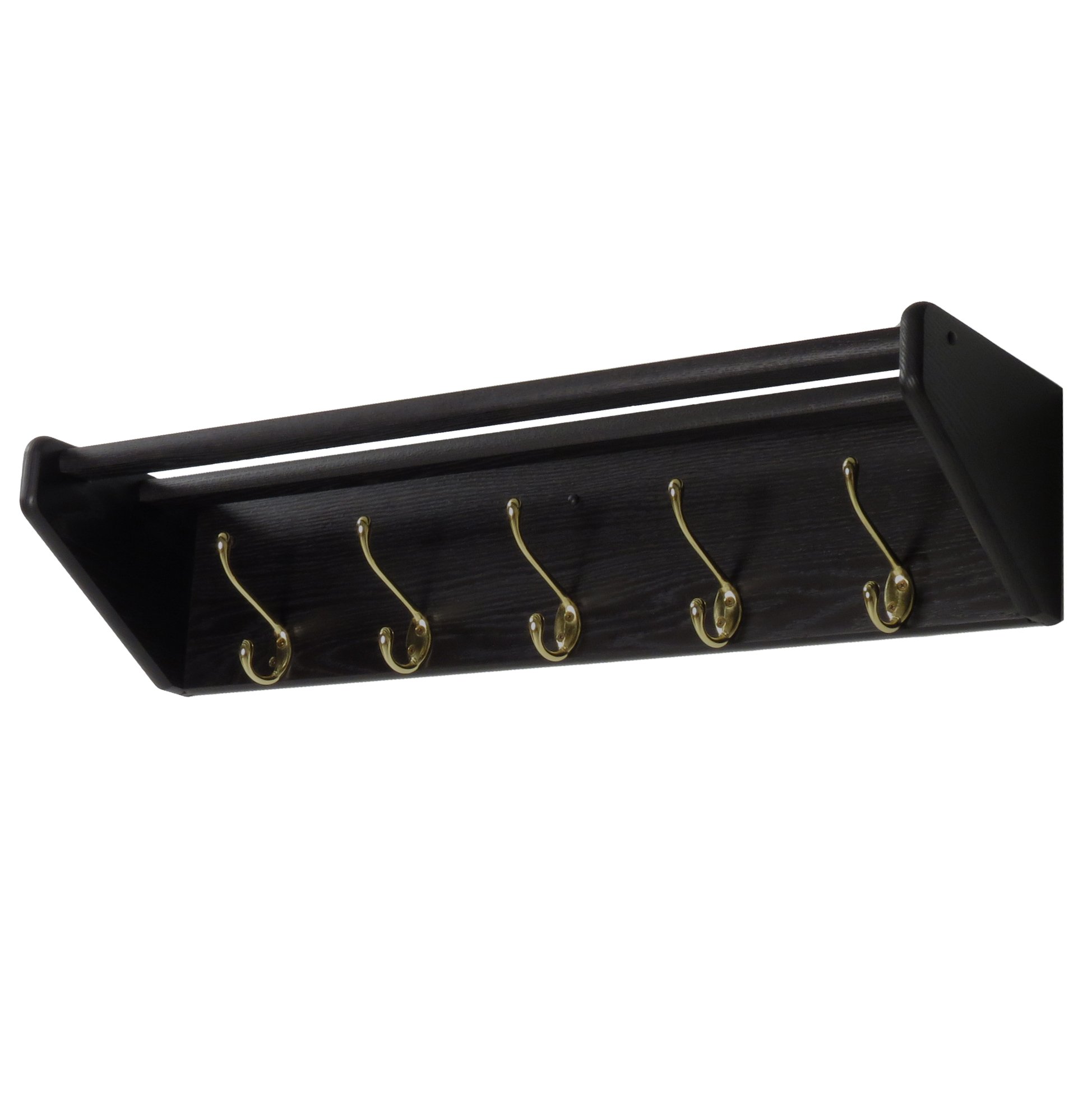 Amazon.com: Wooden Mallet, Brass, Black 5 Hook Shelf : Tools & Home ...