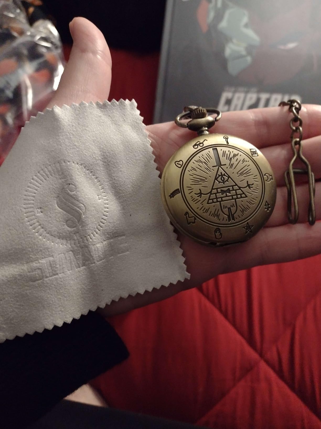 Amazon.com: SIMAOTE Vintage Quartz Pocket Watch, Gravity Falls - Bill ...