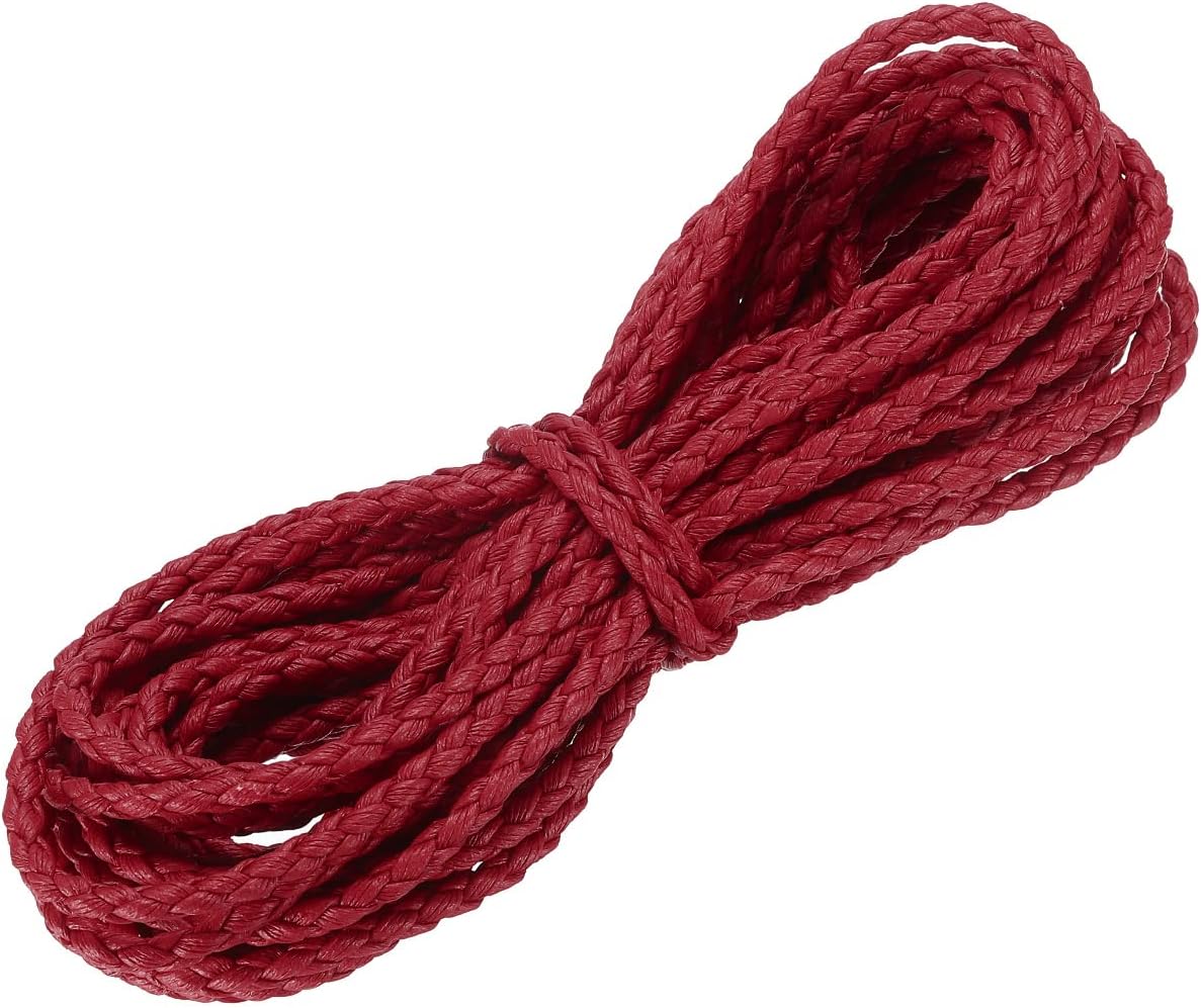 Amazon.com: uxcell Leather Cord, 5.47 Yards 3mm Dia PU Braiding Thread ...
