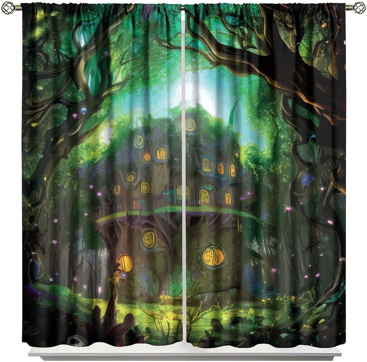 Amazon.com: Forest Fairy Tales Curtains, Magic Large Tree Tree of Life ...
