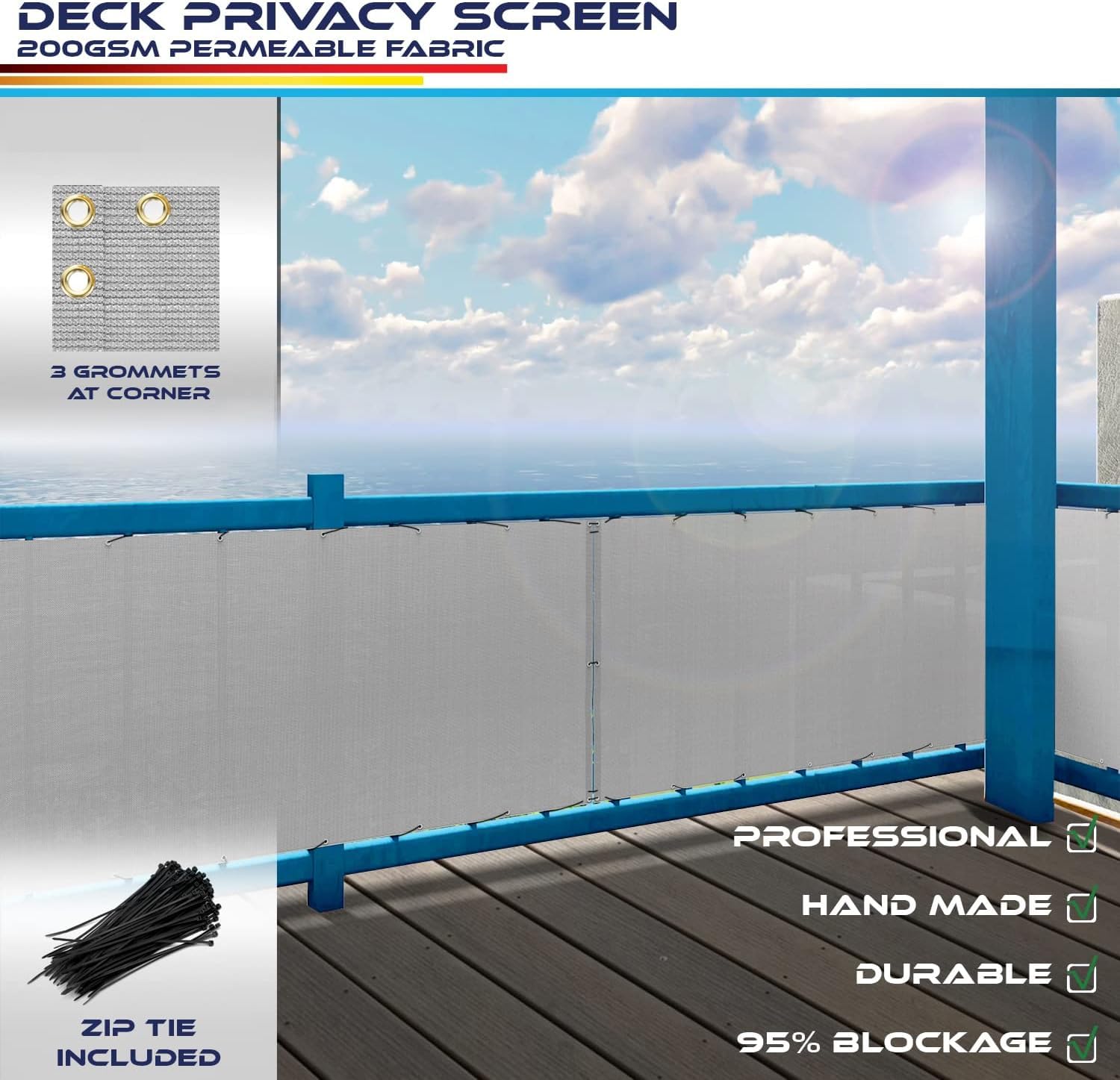 Snapklik.com : Windscreen4less 2.5 X 10 Balcony Privacy Fence Screen ...