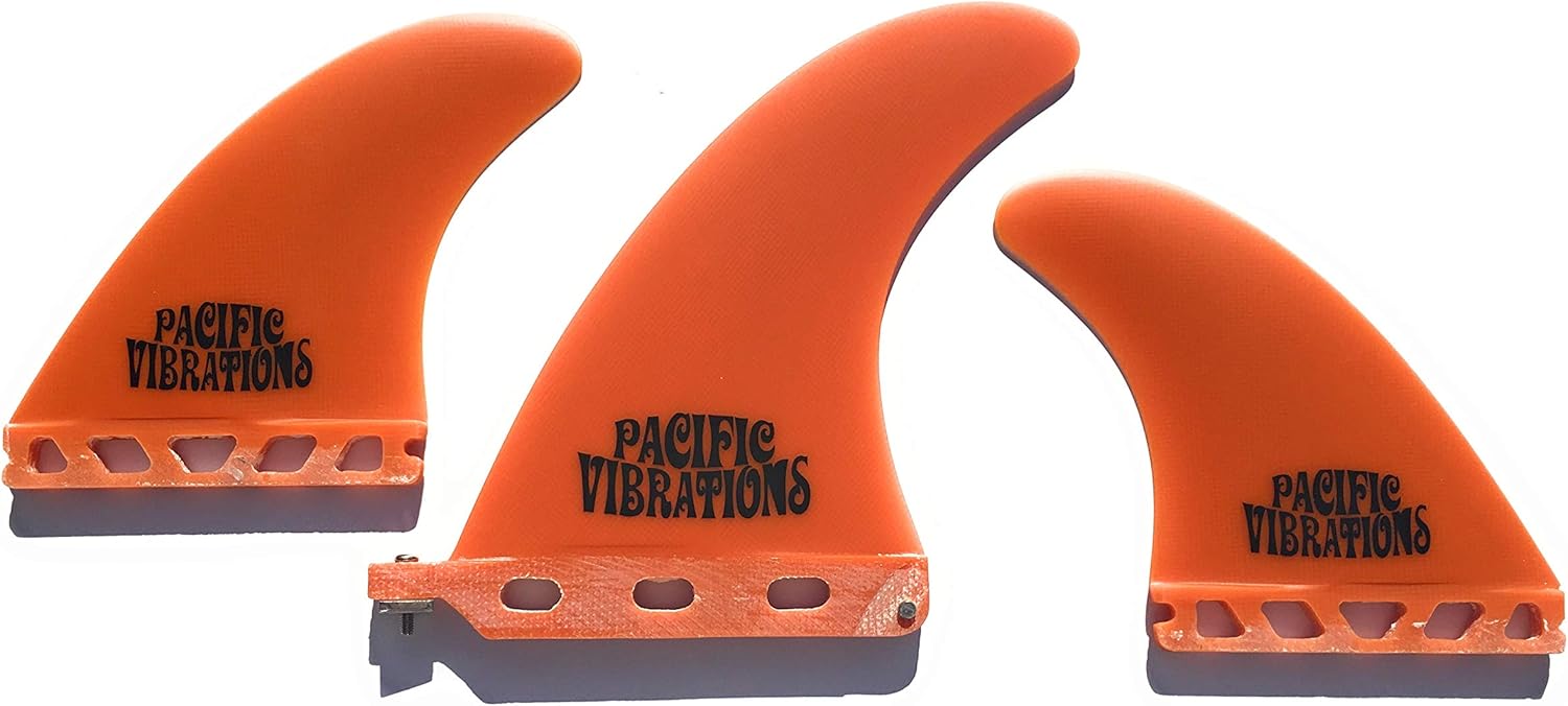 Amazon.com : PACIFIC VIBRATIONS 6" Longboard FIN Surfboard Performance ...