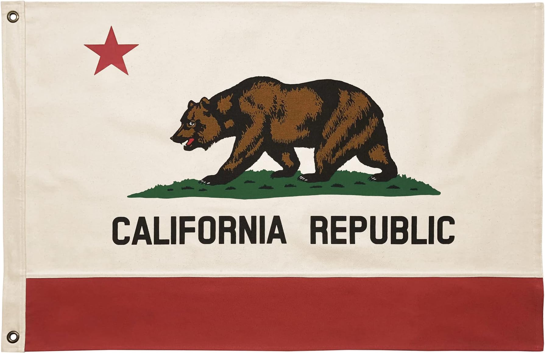 Amazon.com : 100% Cotton Canvas, Made in USA, California Republic Bear ...