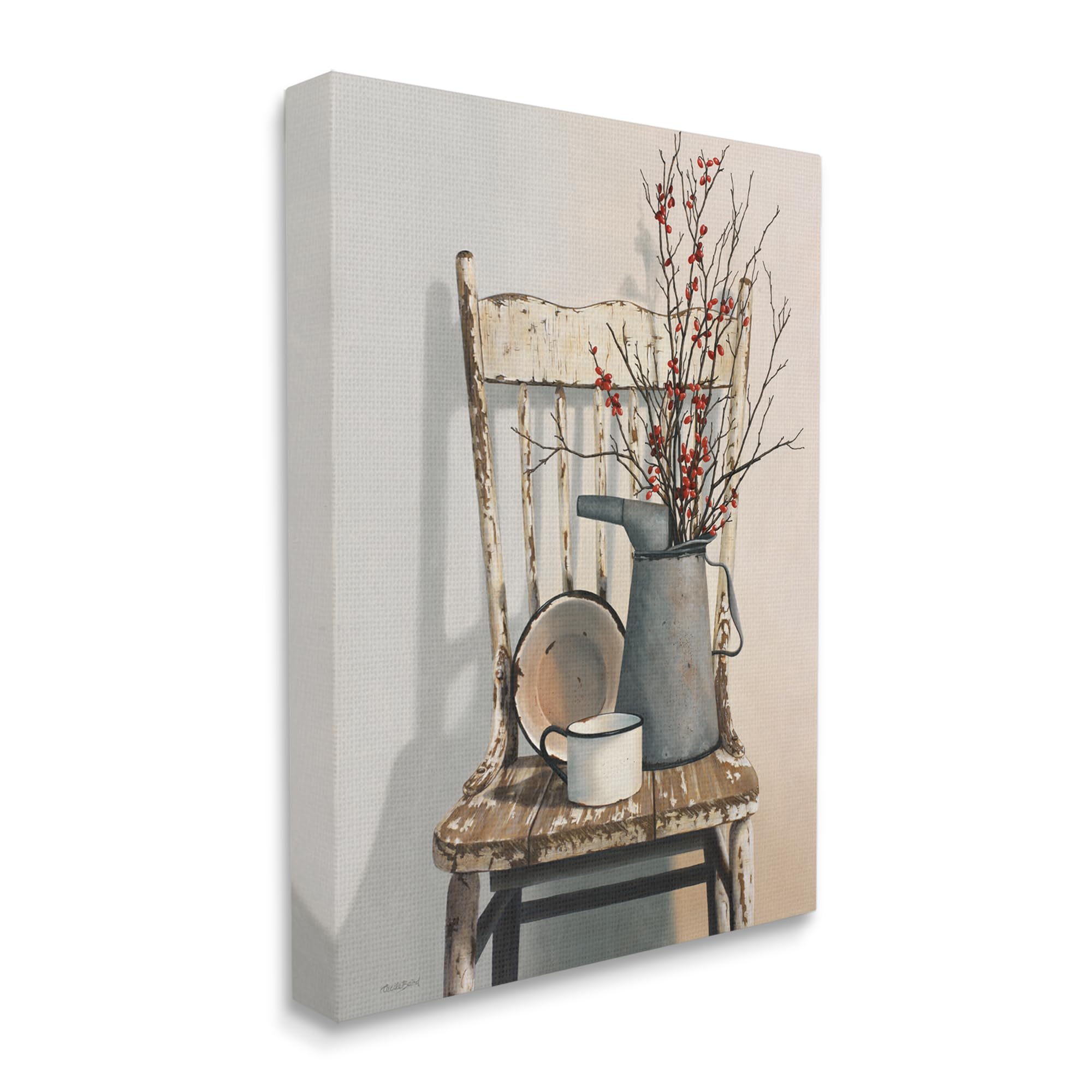 Stupell Industries Vintage Rustic Things Neutral Painting Canvas Wall ...