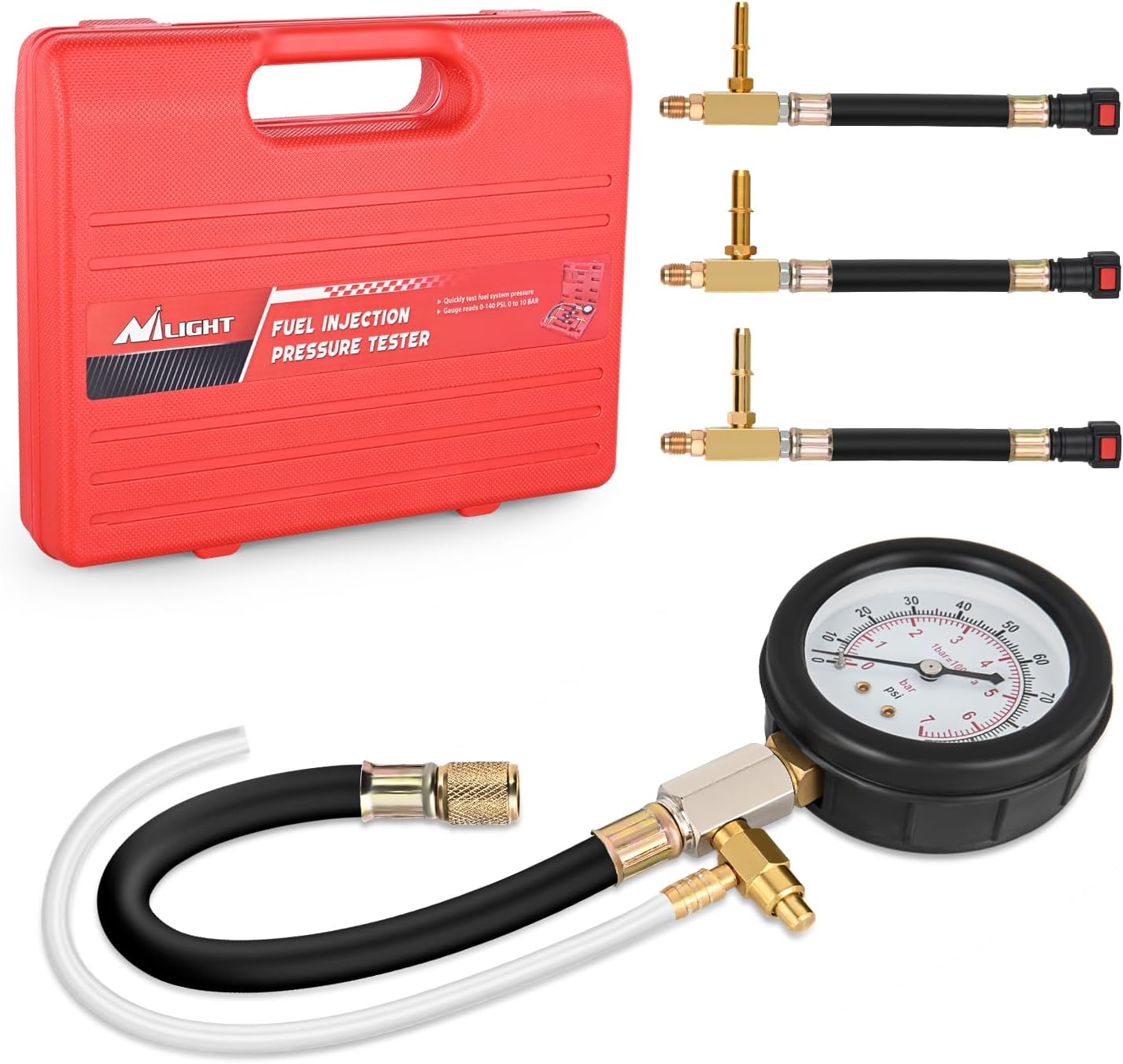 Amazon.com: Lichamp Automotive Fuel Pressure Test Kit, Fuel Pump & Rail ...