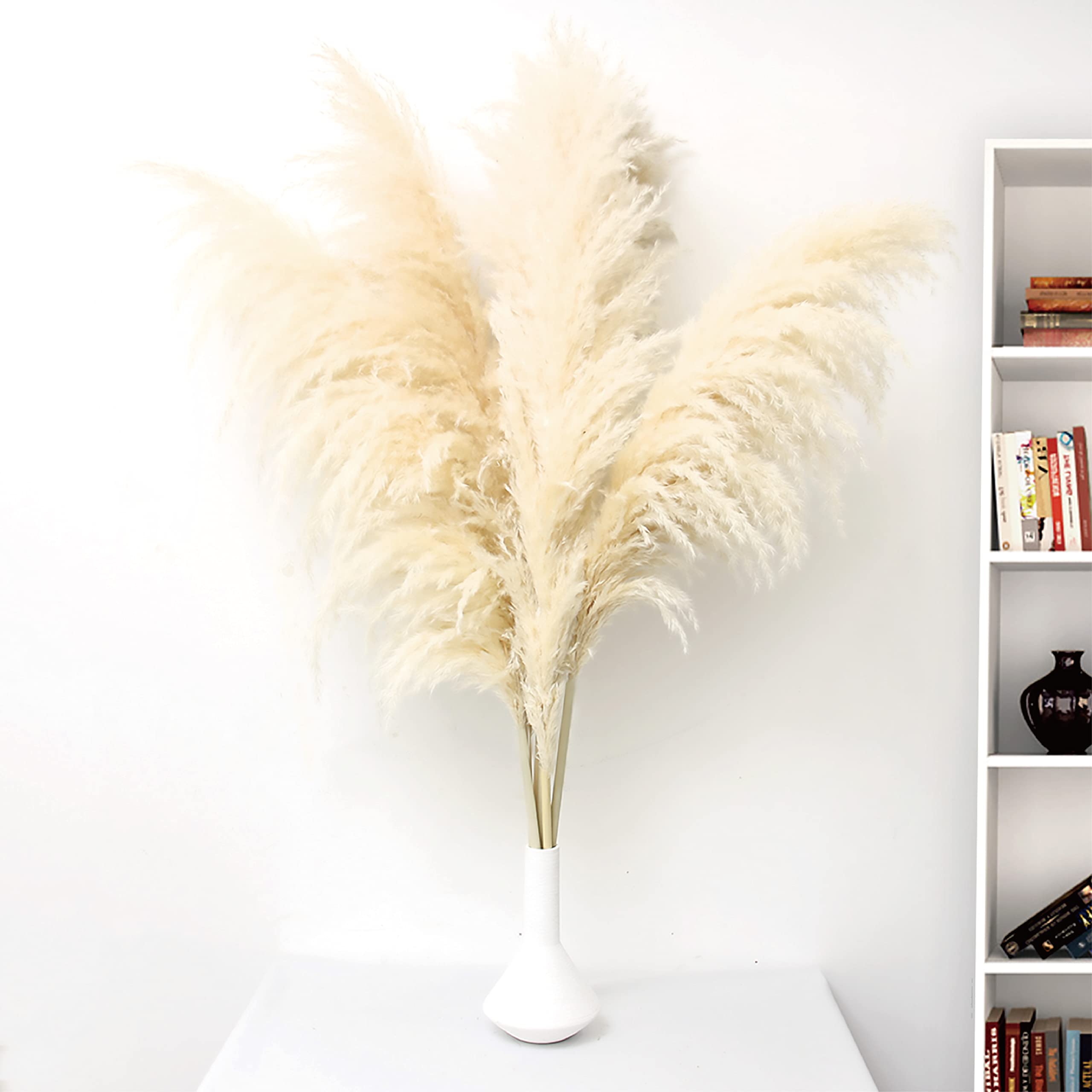Large Pampas Grass Decor Tall 48inch,6Stems Natural Dried Pampas Grass ...
