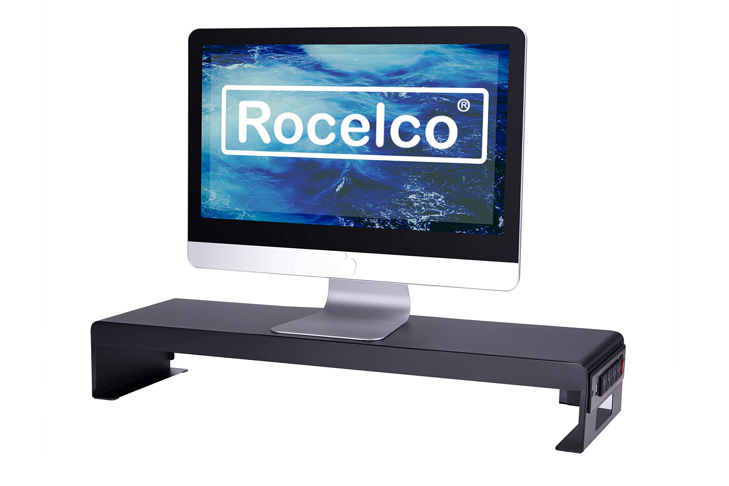 Snapklik.com : Rocelco 46" Large Height Adjustable Standing Desk Converter