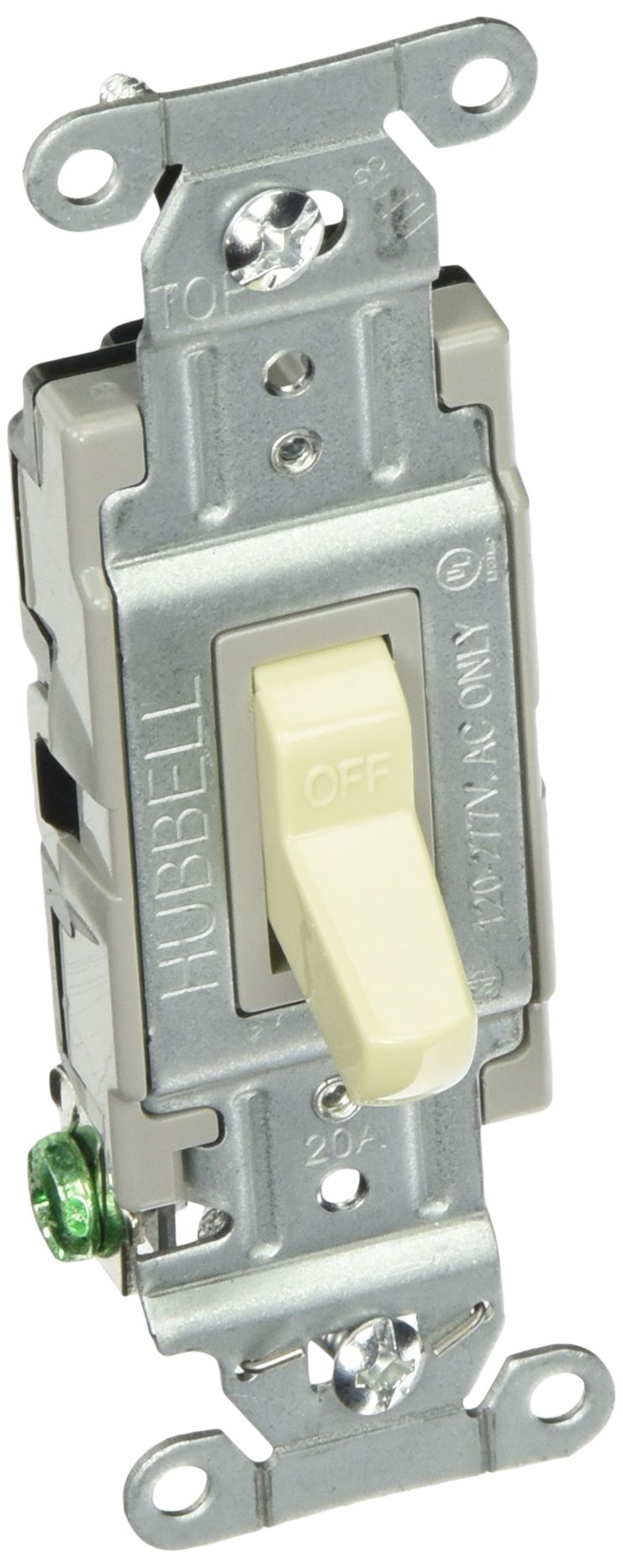 Snapklik.com : Hubbell CSB120I Commercial Specification Switch, Single ...