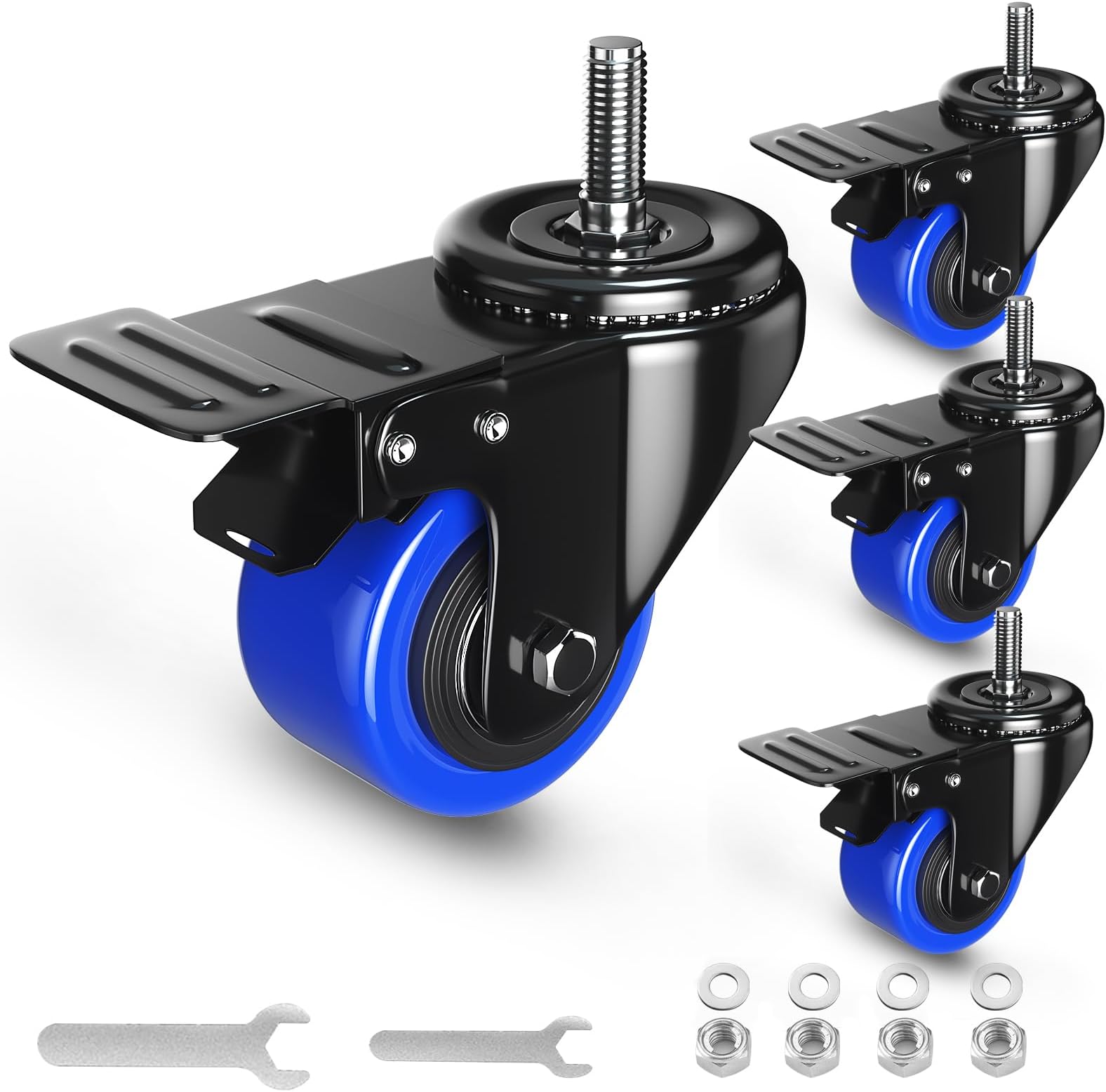 Amazon.com: Transmission Jack Casters, Set of 4, (2 Locking and 2 Non ...