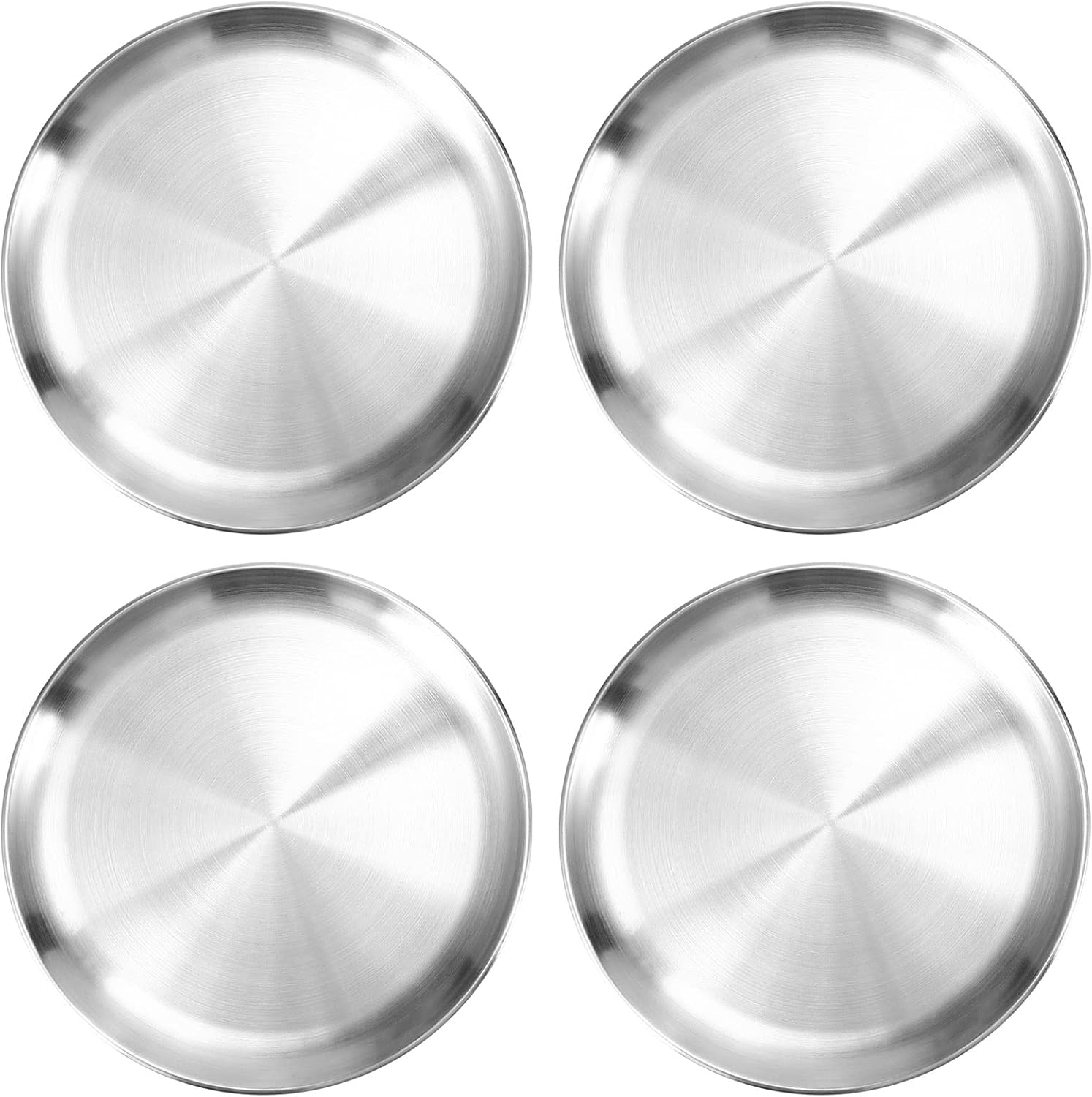 Dovhmoh 4 Pack Pizza Tray 12 Inch Stainless Steel Pizza Pan Roasting ...