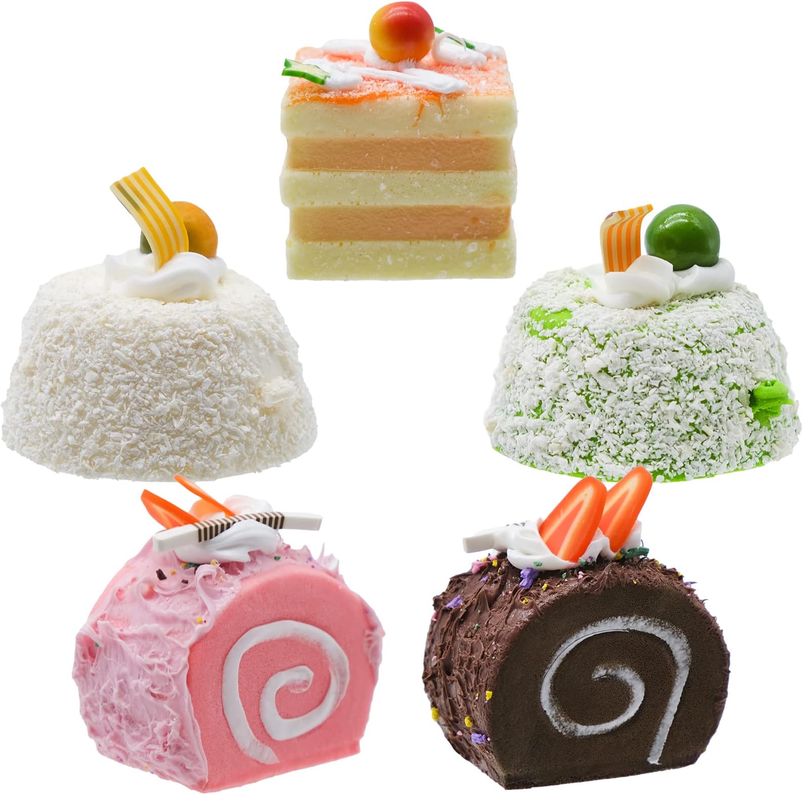 Amazon.com: Skyseen 6pcs Realistic Artificial Simulation Cake Assorted ...