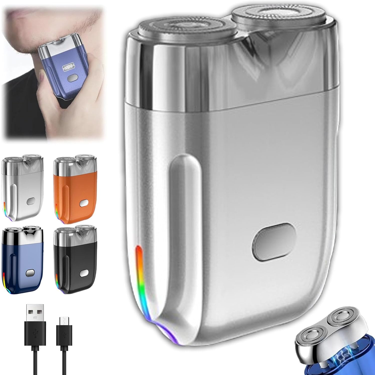 Peonly Electric Razor, New Model Mini Dual-Head Electric Shaver, Peony ...
