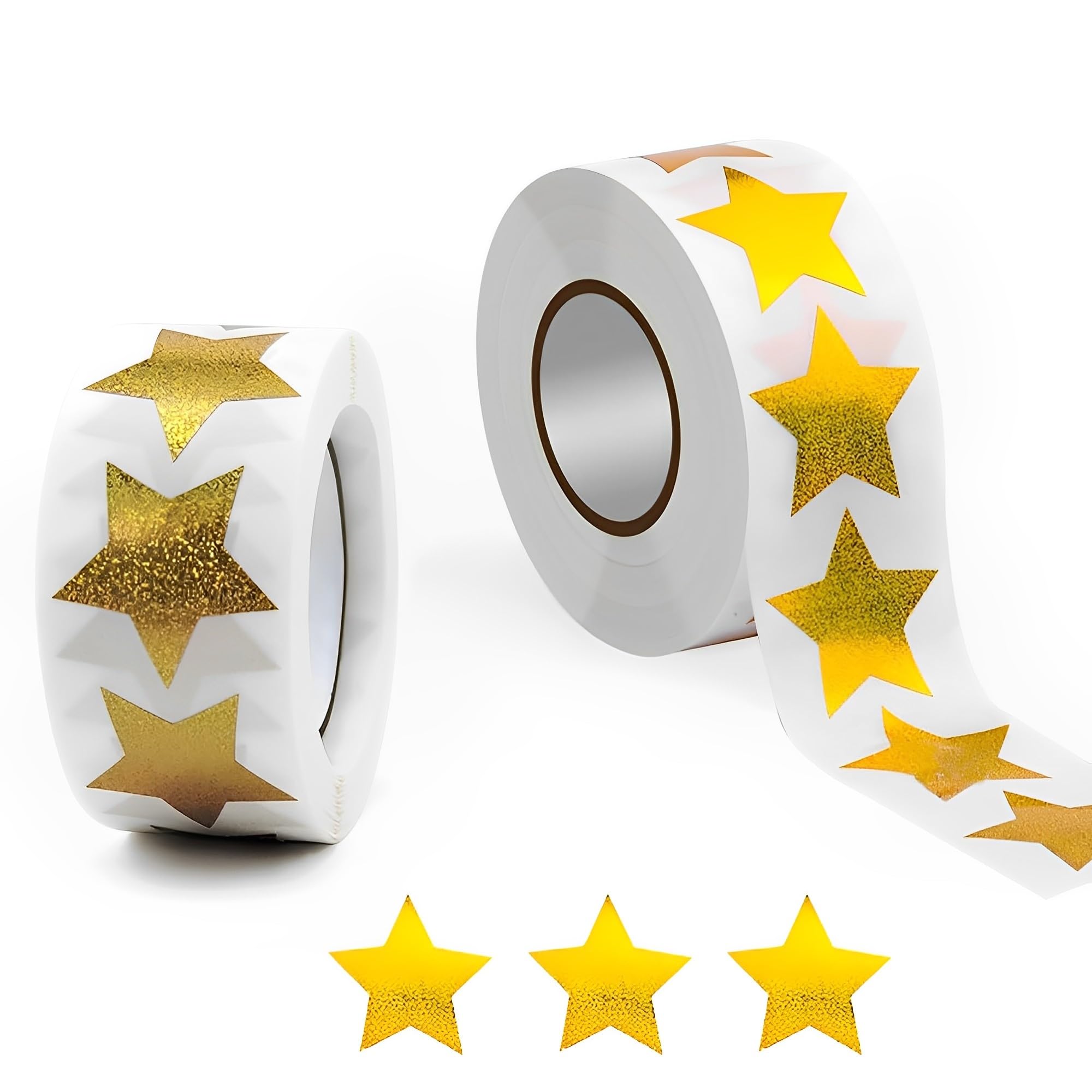 Holographic Gold Star Stickers 1000 Pcs, 1 Inch Large Self Adhesive ...