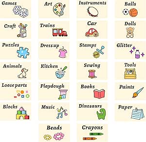 Amazon.com: Toy Label Decals Toy Storage Stickers for Kids Toy Room ...