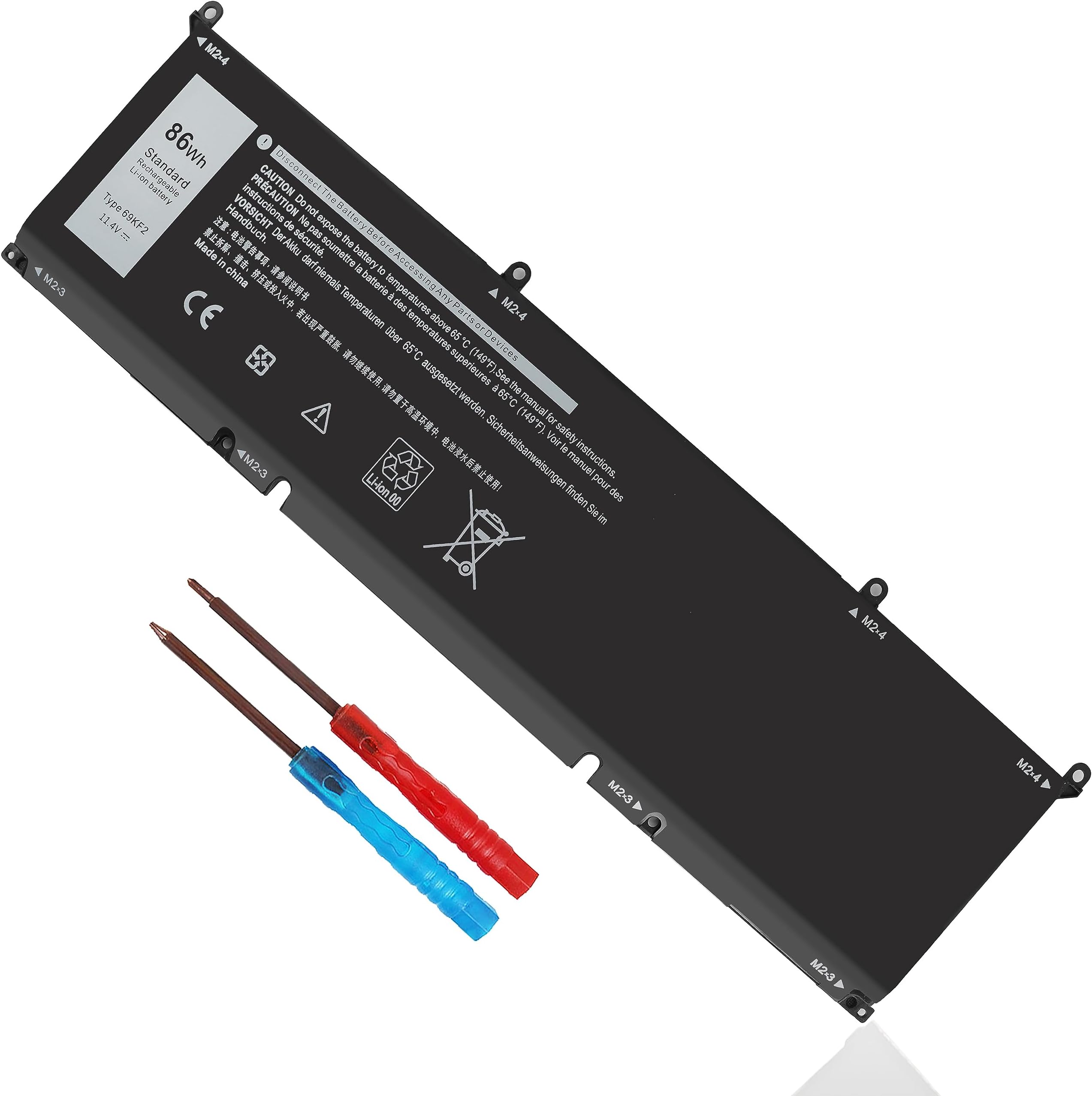 Amazon.com: IZKROR 69KF2 86Wh Battery Replacement for Dell Alienware ...