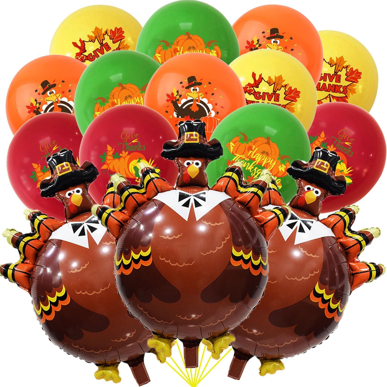 Amazon.com: HADCKJA Big Turkey Balloons 15Pcs - Latex Turkey & Balloons ...