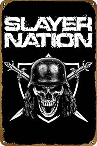Amazon.com: Slayer Nation Music Plaque Poster Metal Tin Sign 8" x 12 ...