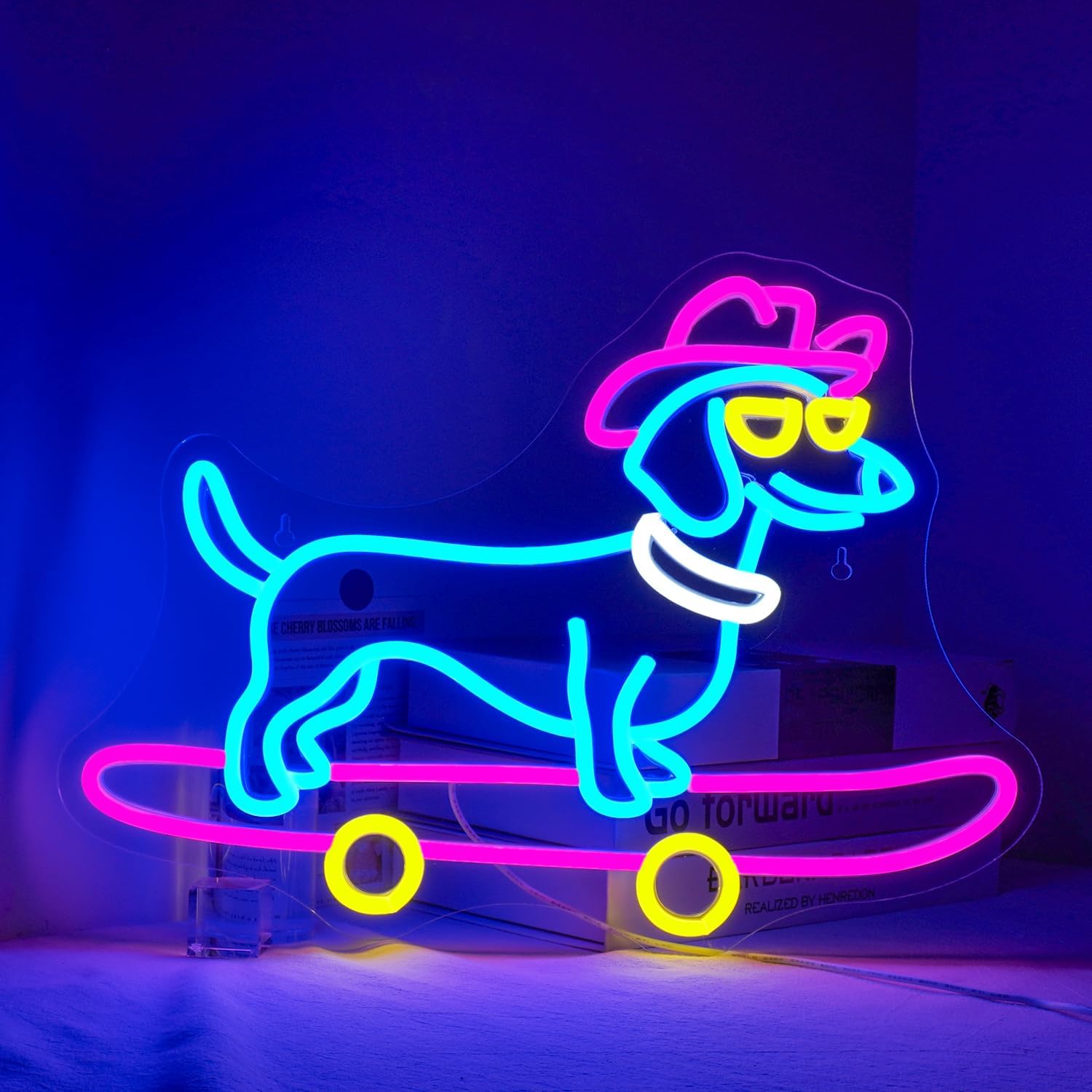 Amazon.com: STYPOP Cowboy Dog Neon Sign for Wall Decor, Cool Dog ...