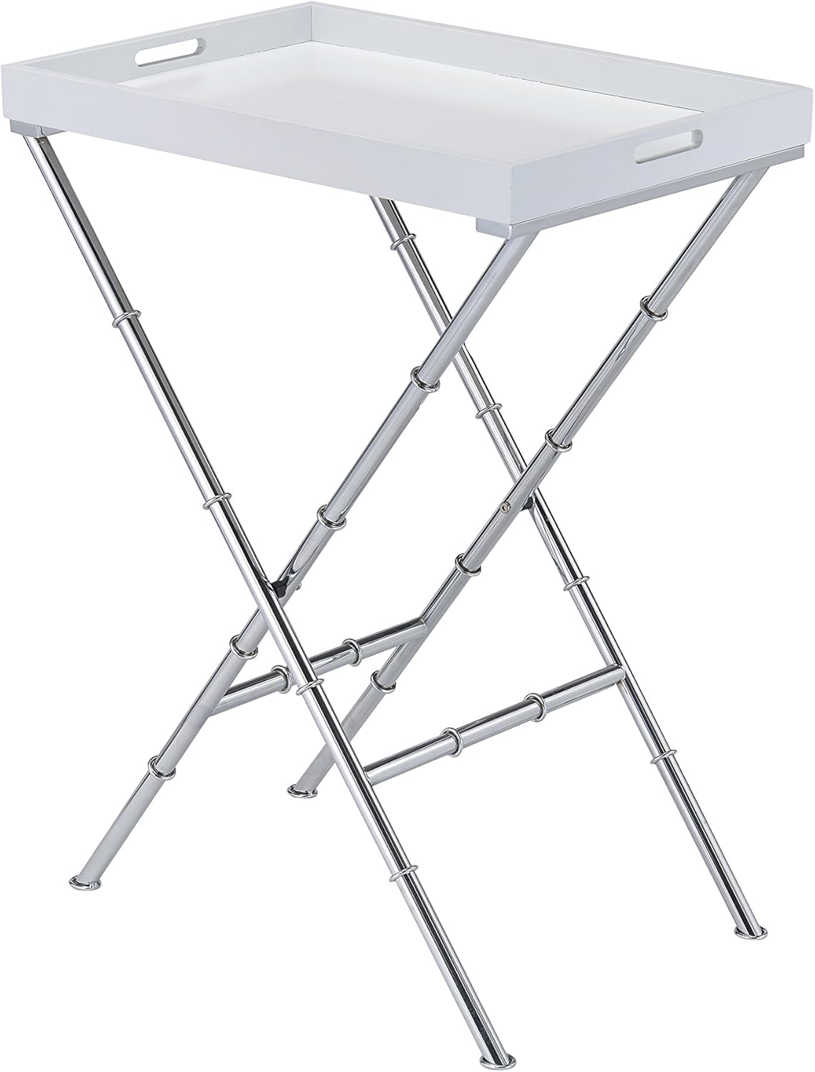 Amazon.com: ComfortScape Rectangular Veneer Serving Tray Table : Home ...