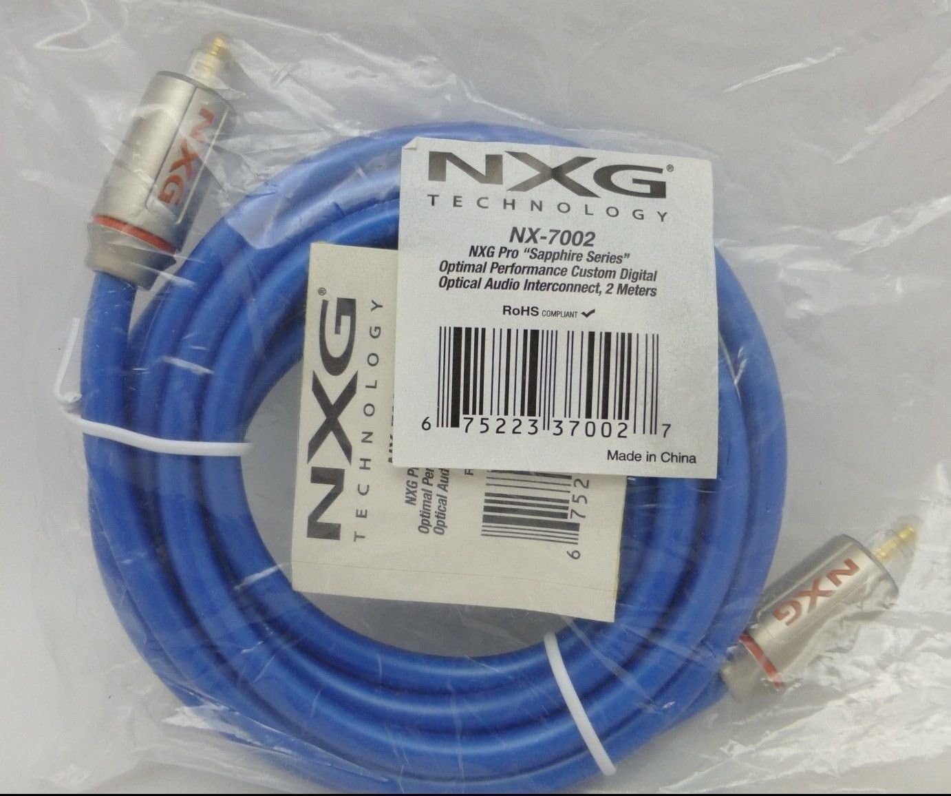 NXG Technology NX-7002 Sapphire Series 2 meter Toslink Optical : Amazon ...